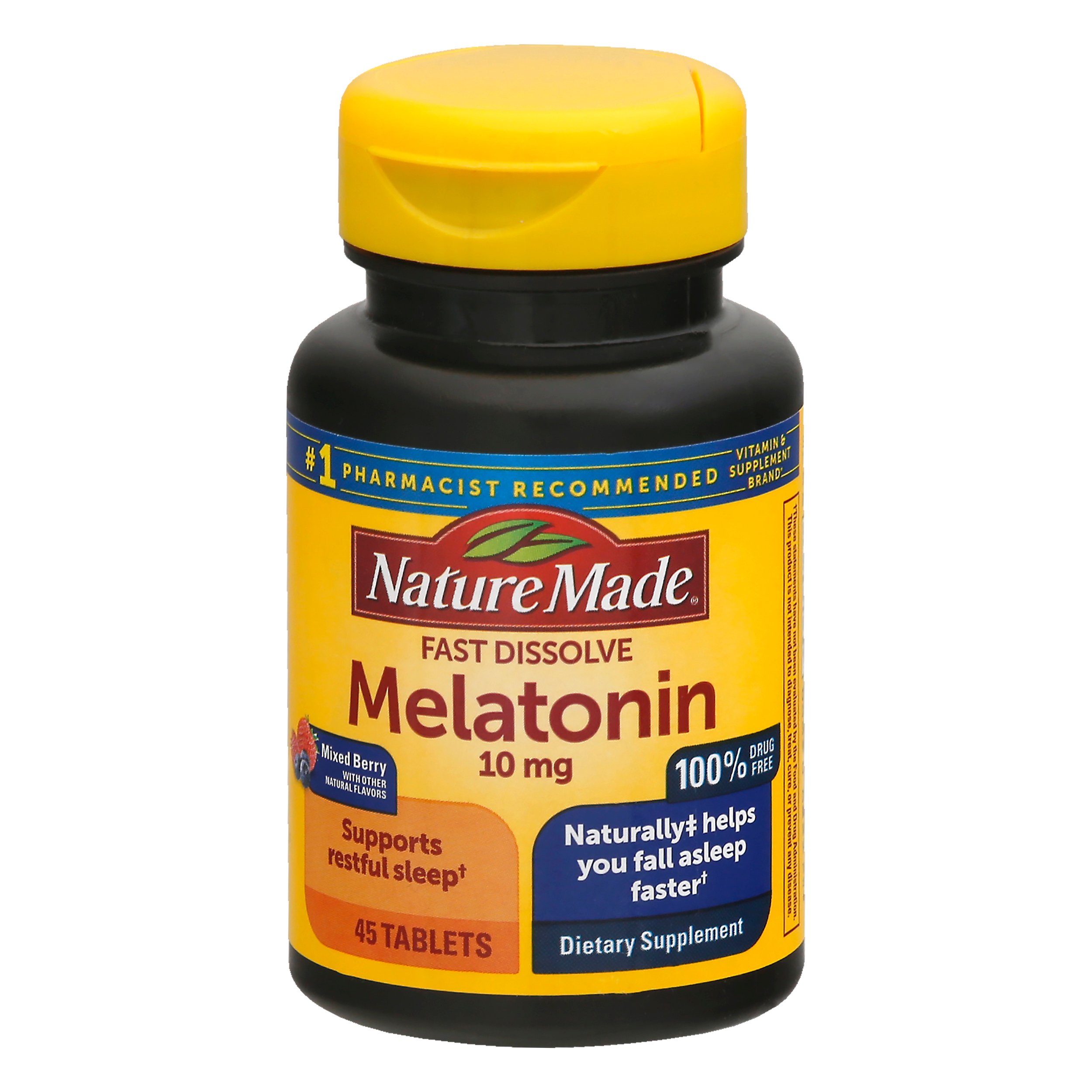 Nature Made Melatonin 10mg Fast-Dissolve Tablets - Mixed Berry - Shop ...
