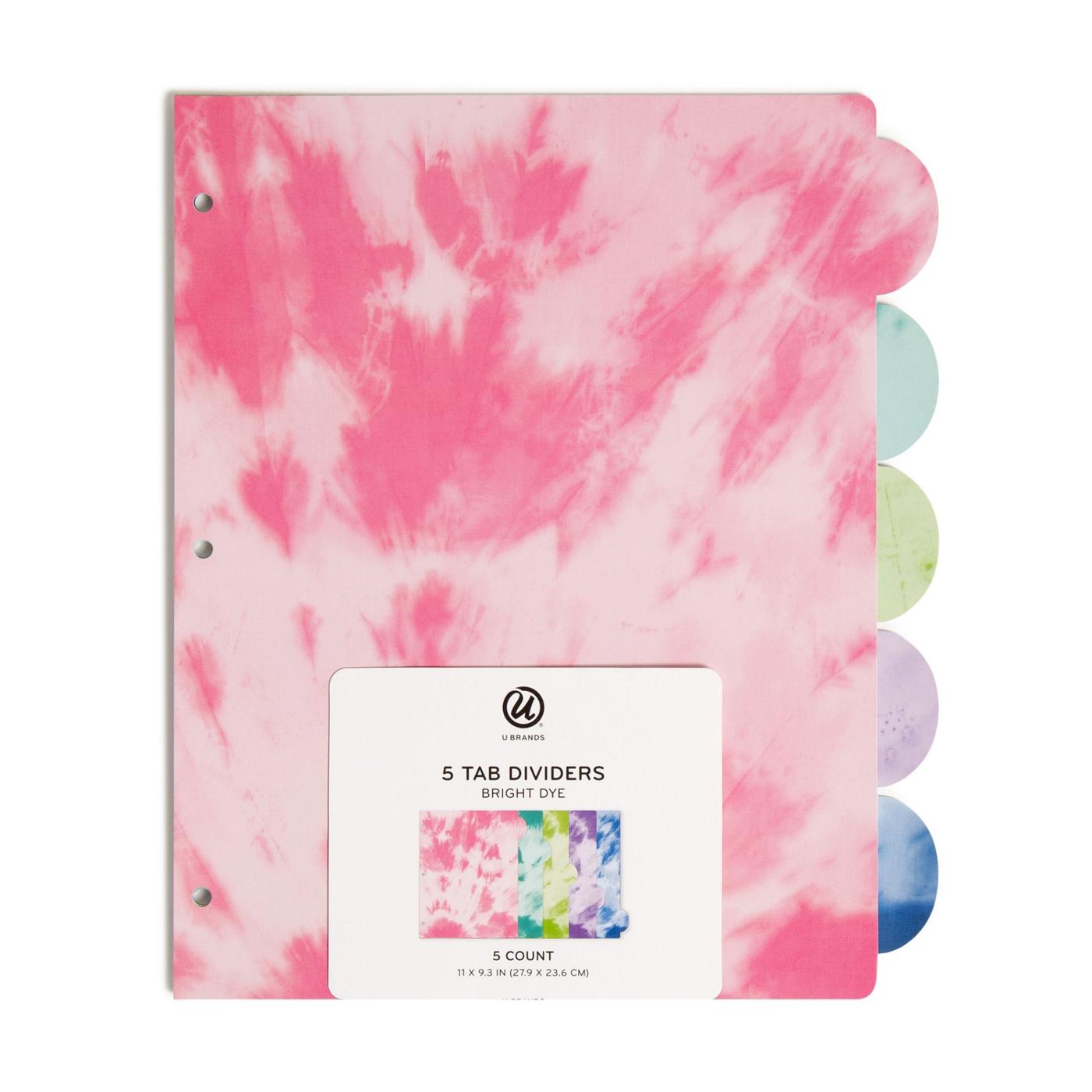 U Brands Assorted Tab Dividers - Bright Dye, 5 pk - Shop Dividers ...