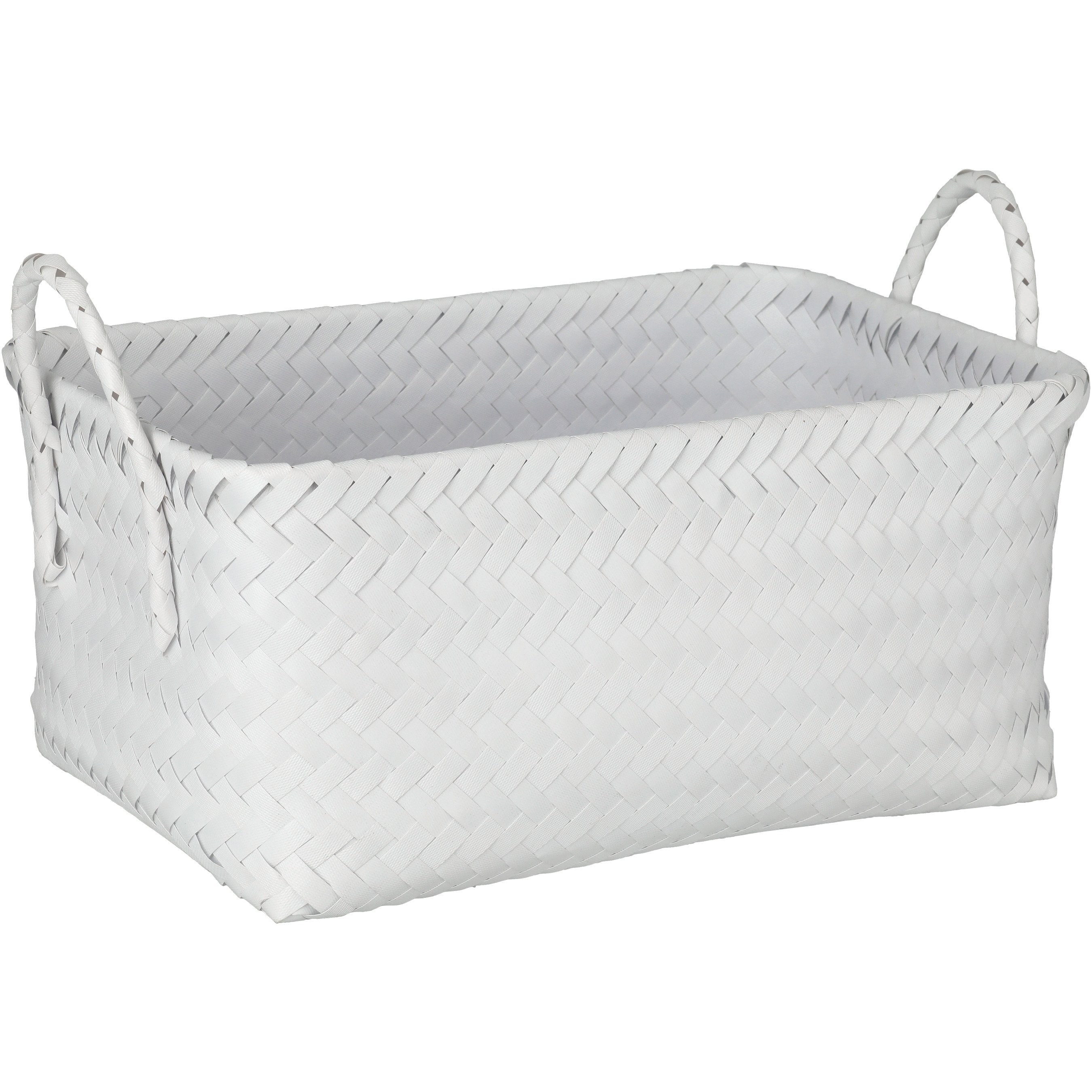 our goods Woven Plastic Storage Basket - White - Shop Storage bins at H-E-B