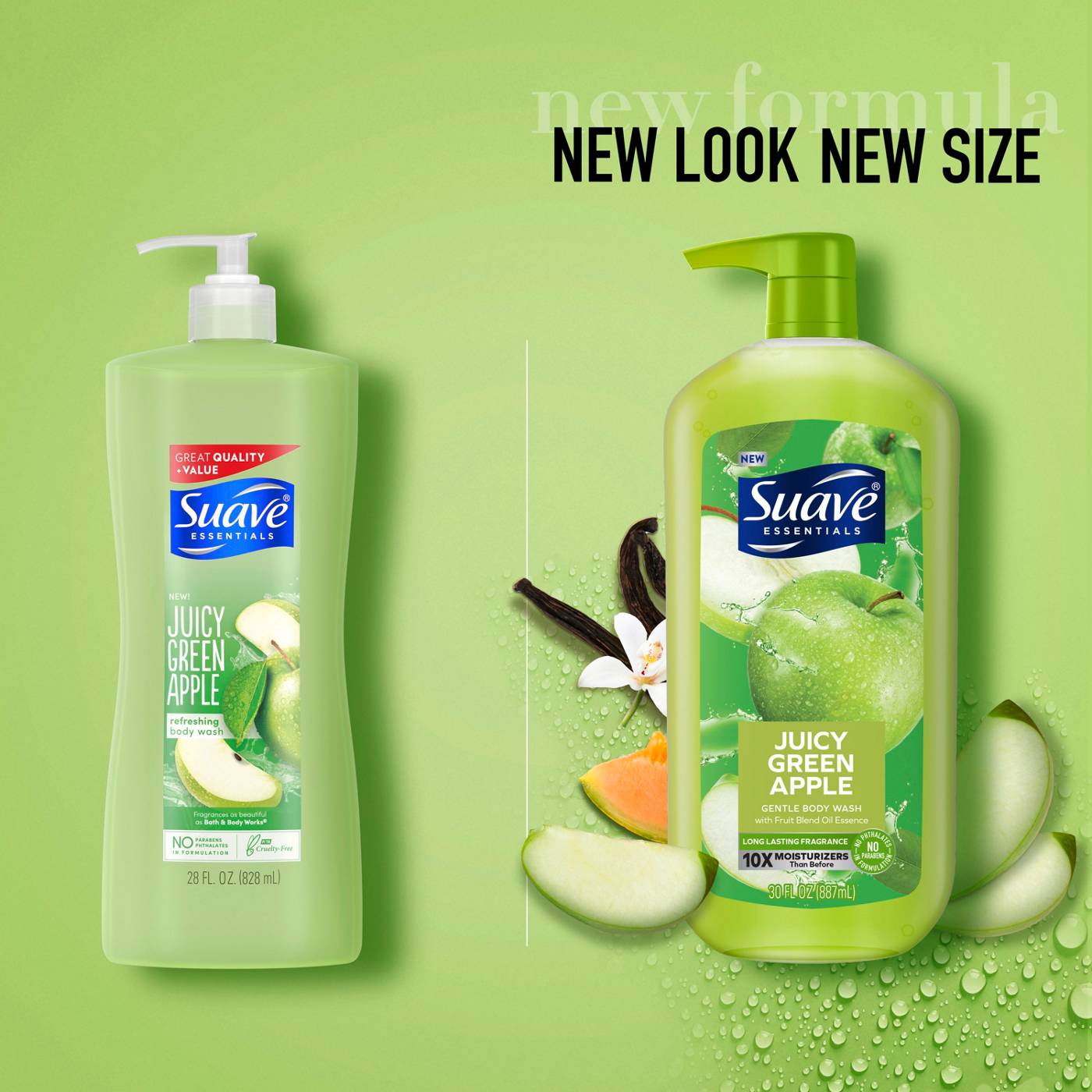 Suave Essentials Gentle Body Wash - Juicy Green Apple - Shop Body Wash ...