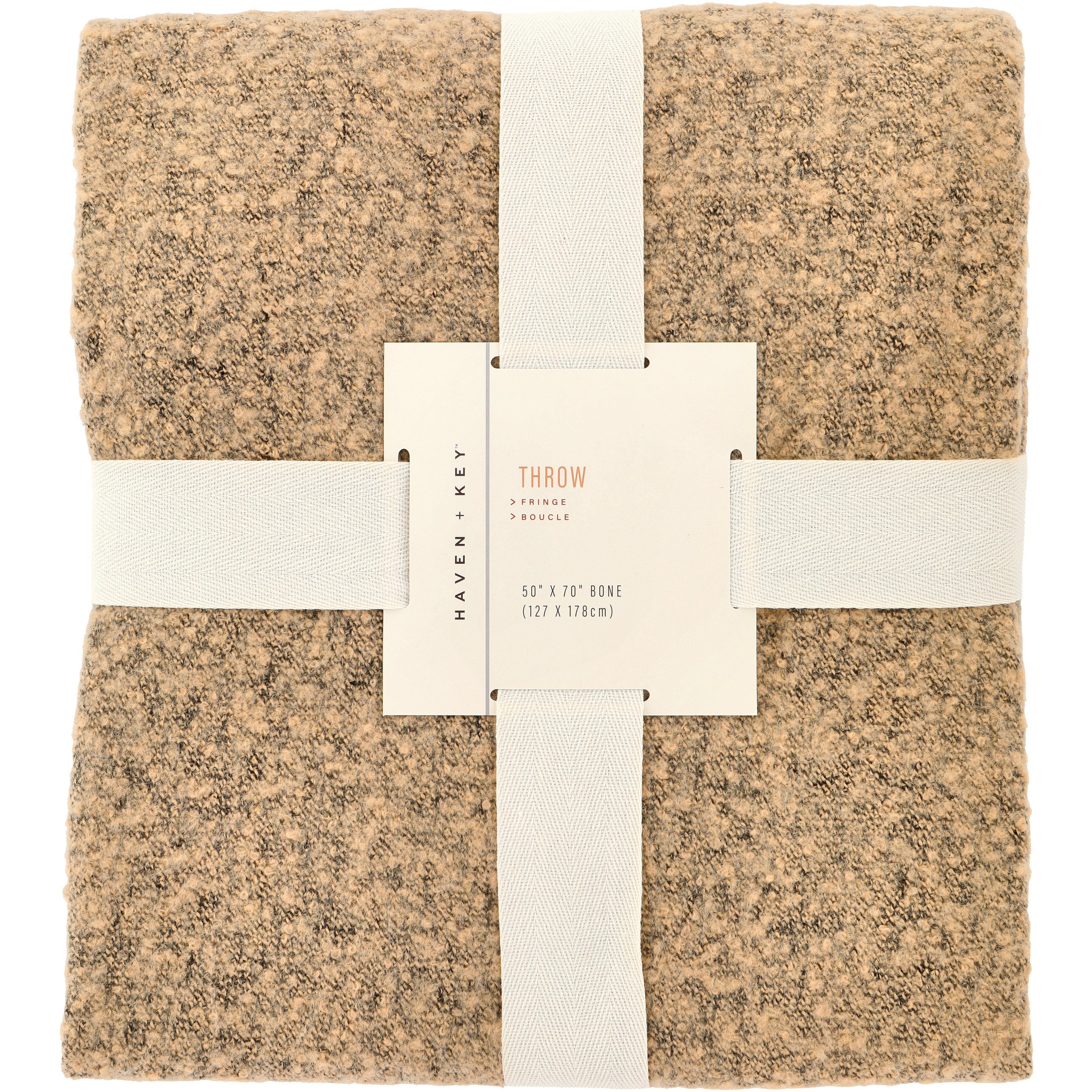 Haven + Key Boucle Throw Blanket with Fringe - Bone - Shop Blankets ...