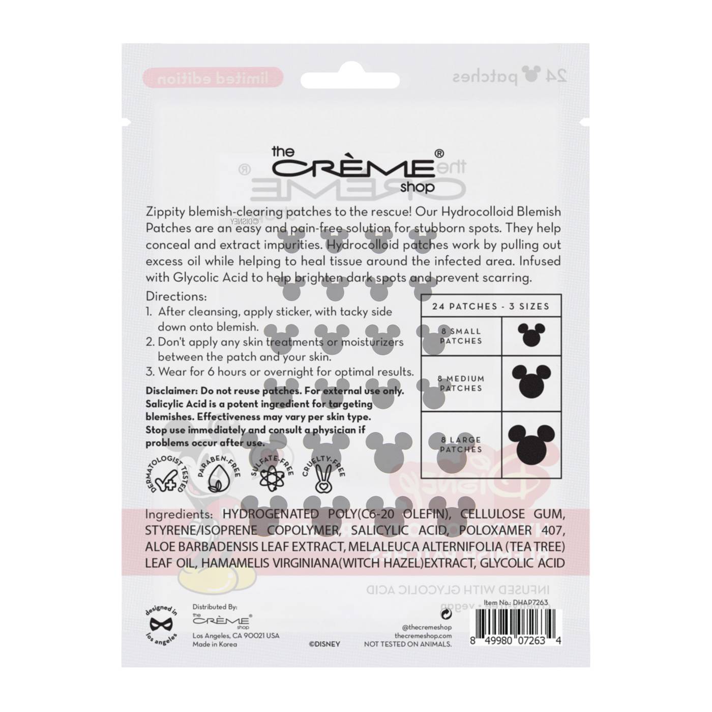The Crème Shop Mickey Mouse Hydrocolloid Acne Patches - Shop Facial ...