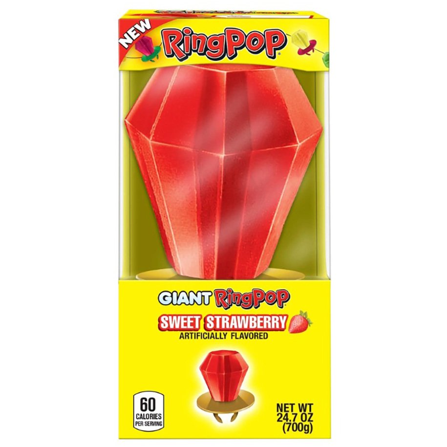 Ring Pop Sweet Strawberry Giant Holiday Pop - Shop Candy at H-E-B