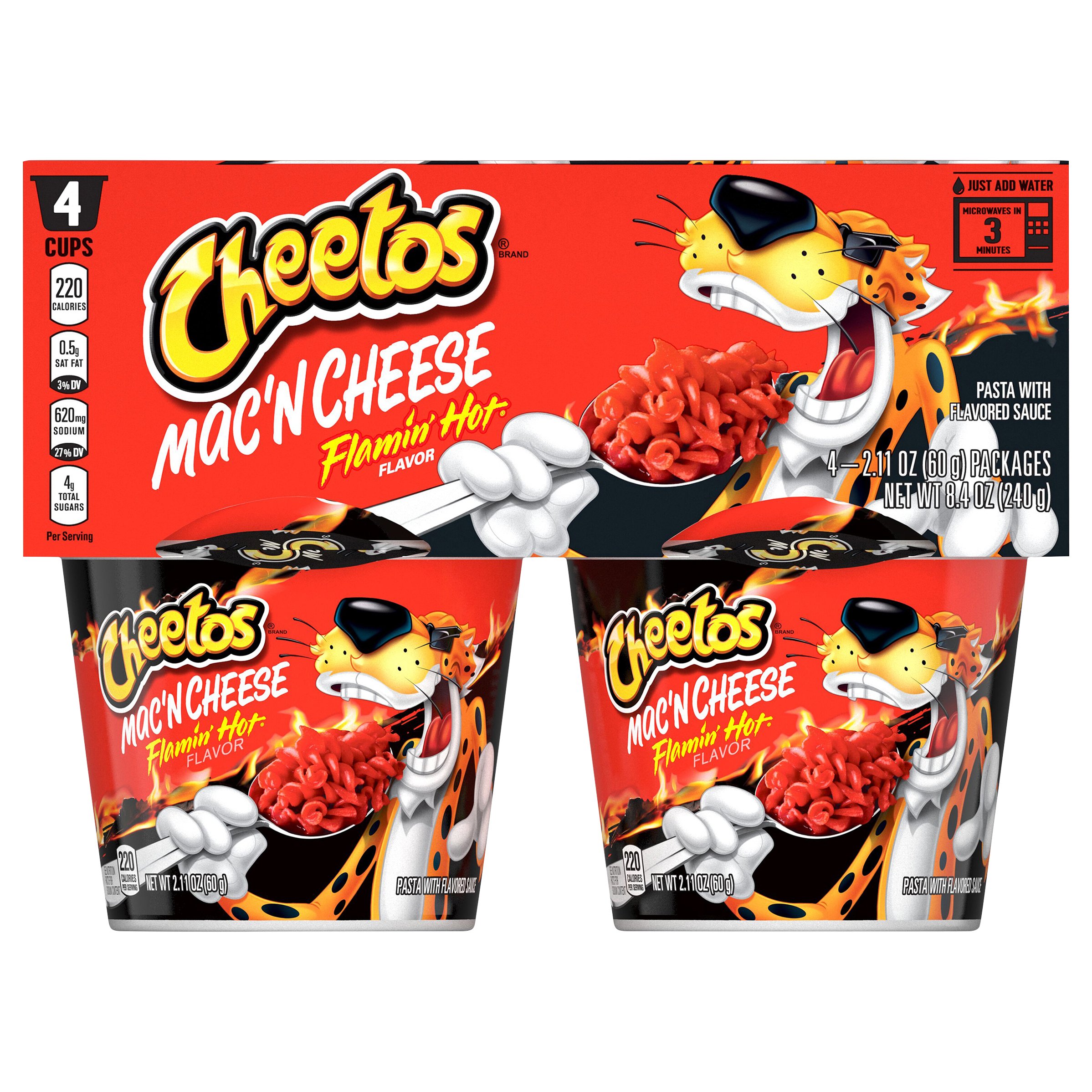 Cheetos Microwavable Flamin Hot Mac N Cheese Cups Shop Pantry Meals