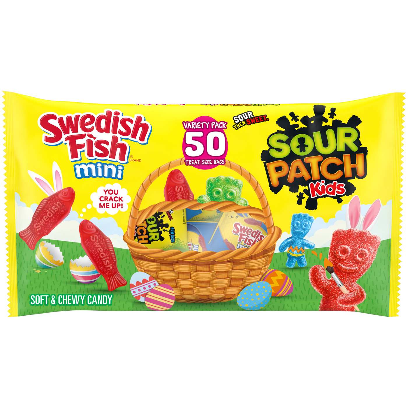 Sour Patch Kids & Swedish Fish Assorted Treat Size Easter Candy Bags ...