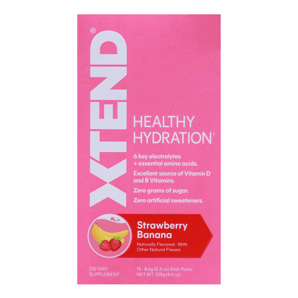 XTend Healthy Hydration Stick Packs - Strawberry Banana - Shop Diet ...