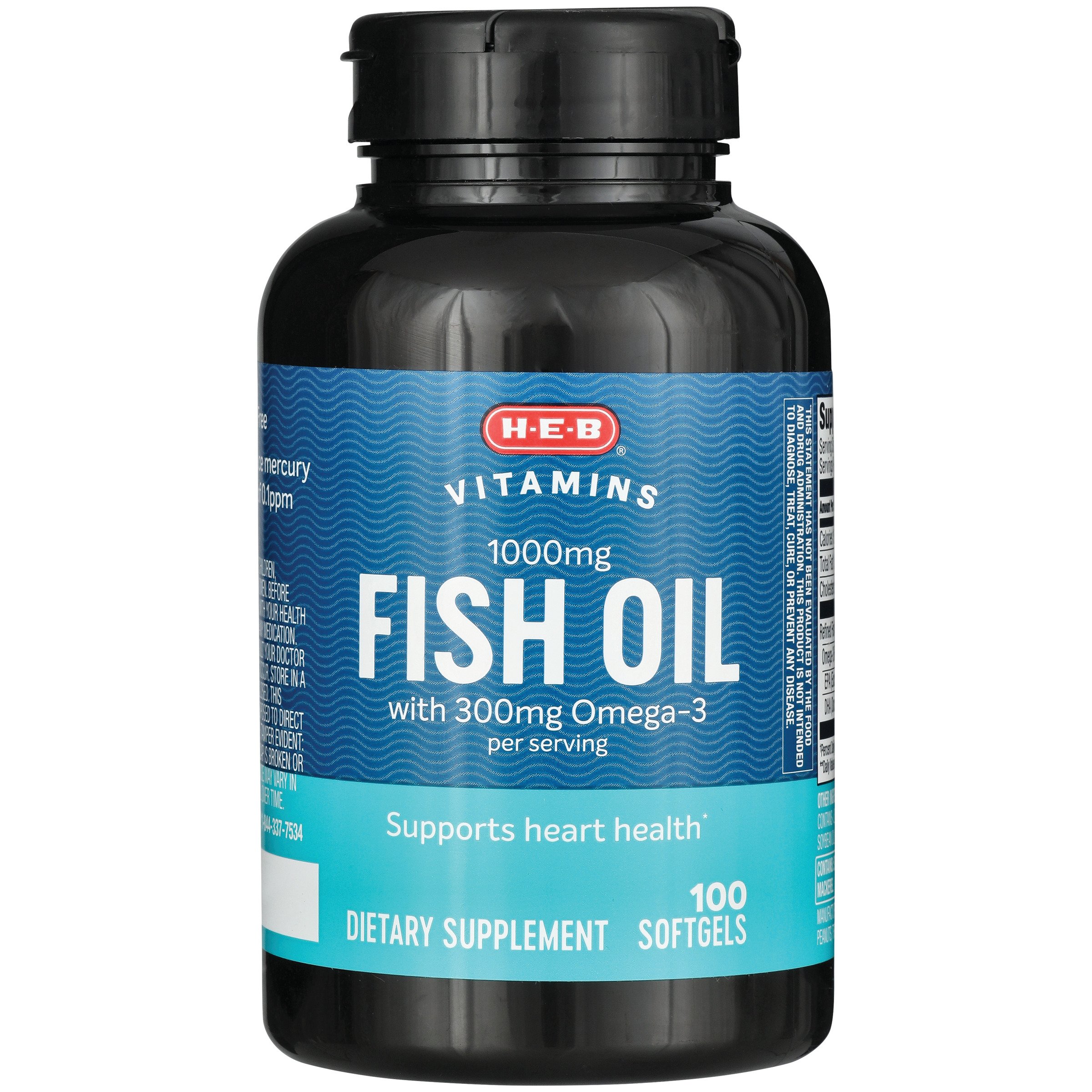 H-E-B Omega-3 Fish Oil Softgels – 300 mg - Shop Diet & fitness at H-E-B
