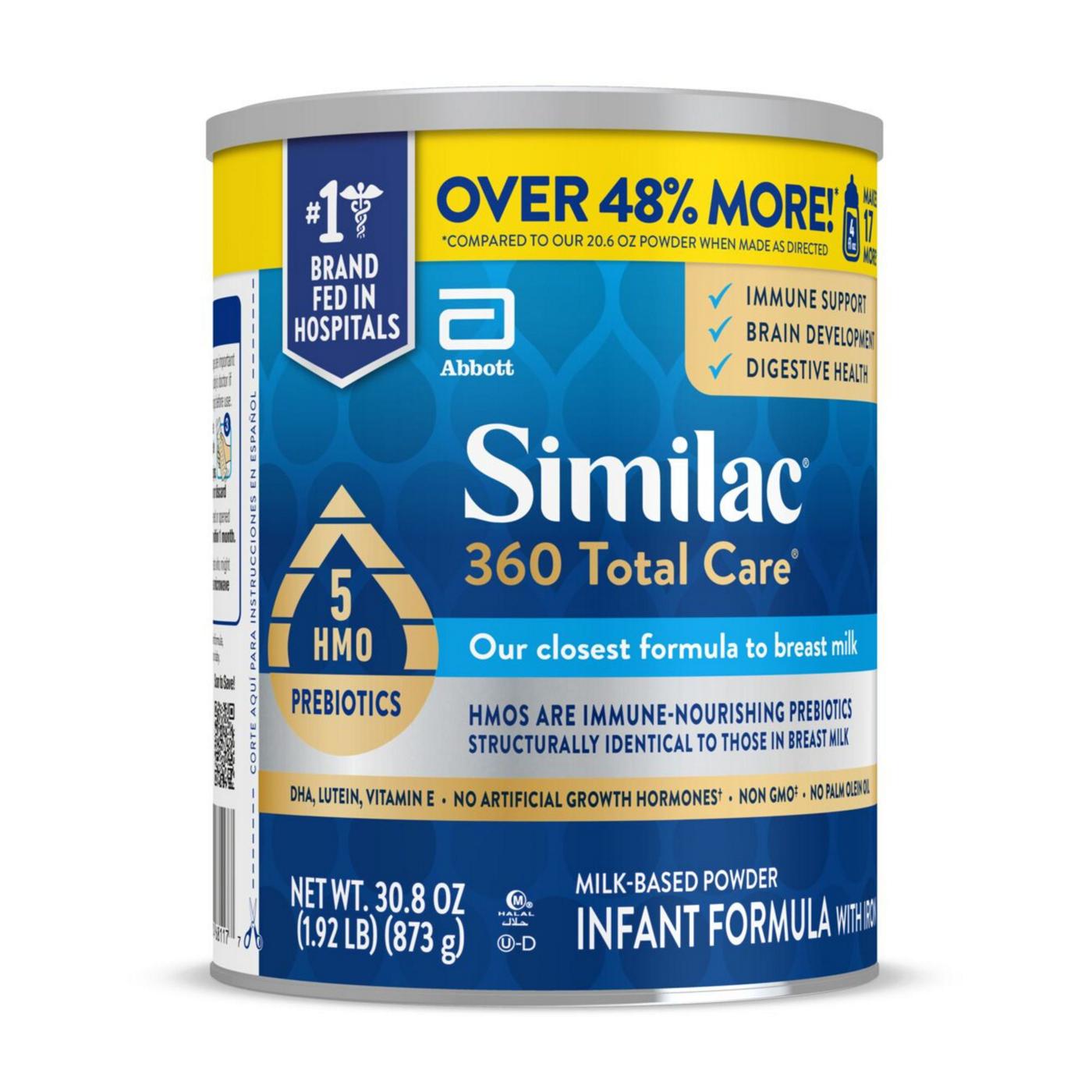 Similac 360 Total Care Infant Formula Powder with 5 HMO Prebiotics ...