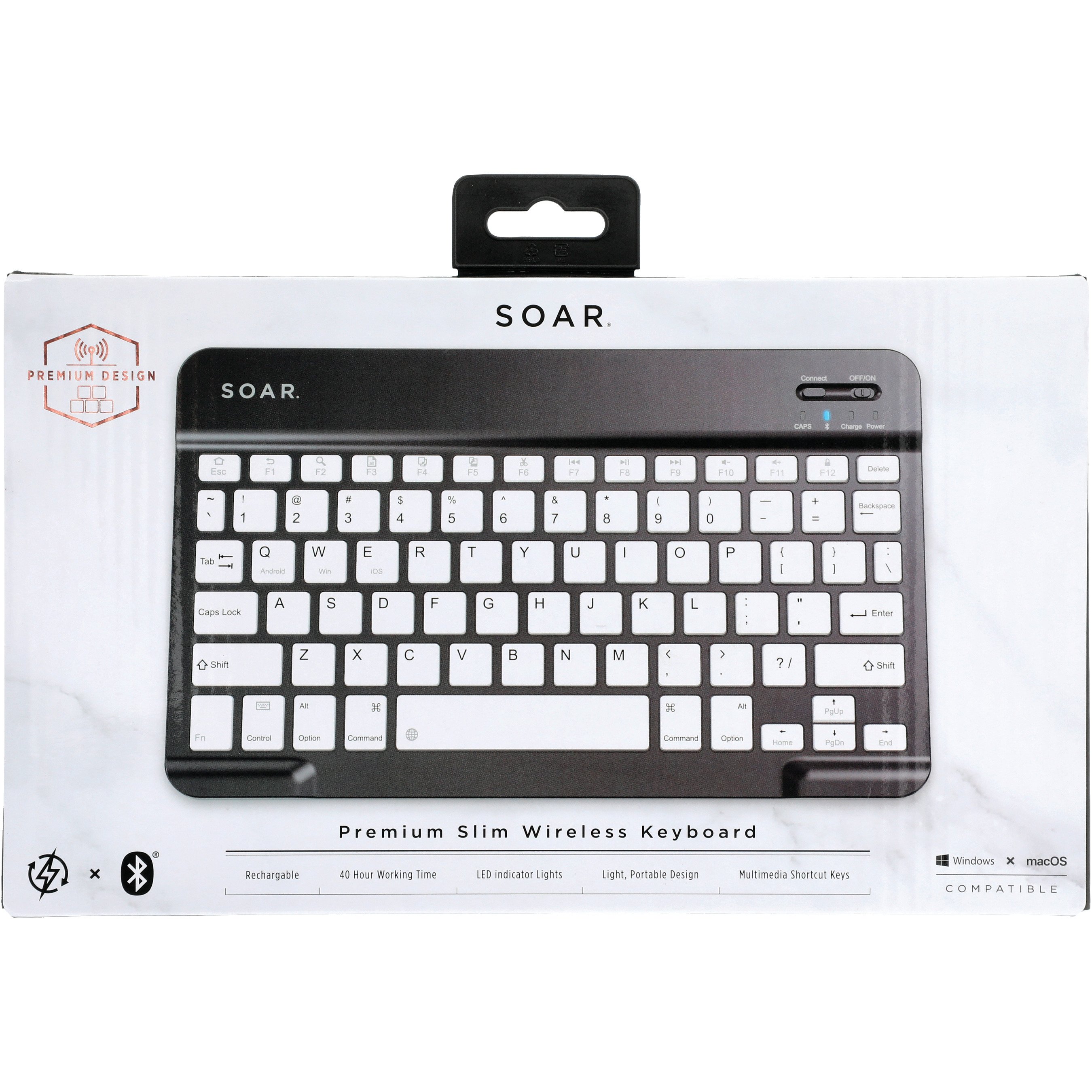 Soar Premium Slim Wireless Keyboard - Black - Shop Keyboards & mice at ...