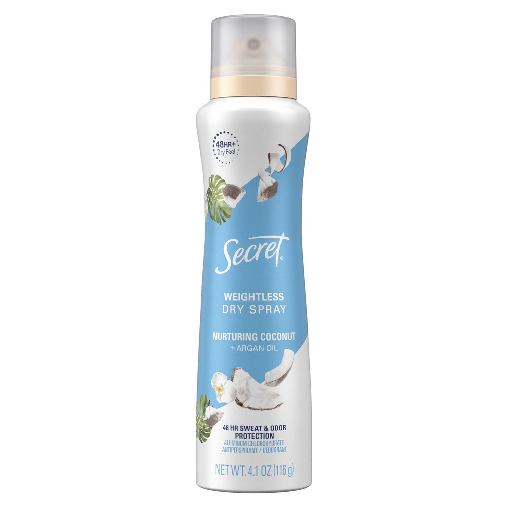 Secret Dry Spray Antiperspirant Deodorant - Nurturing Coconut & Argan ...