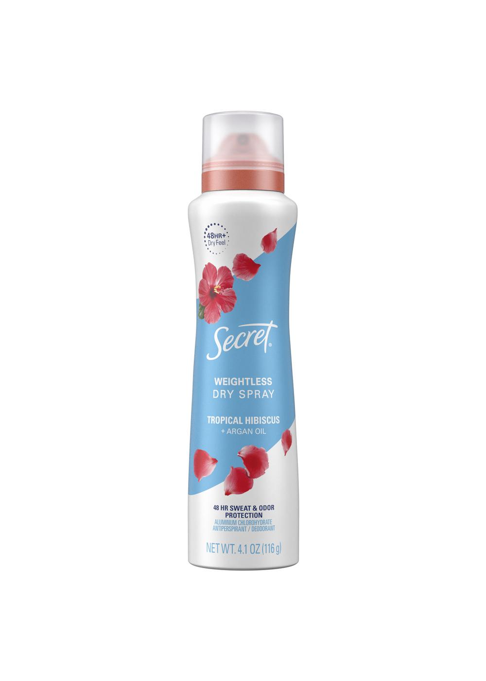 Secret Weightless Dry Spray Antiperspirant Deodorant - Tropical ...