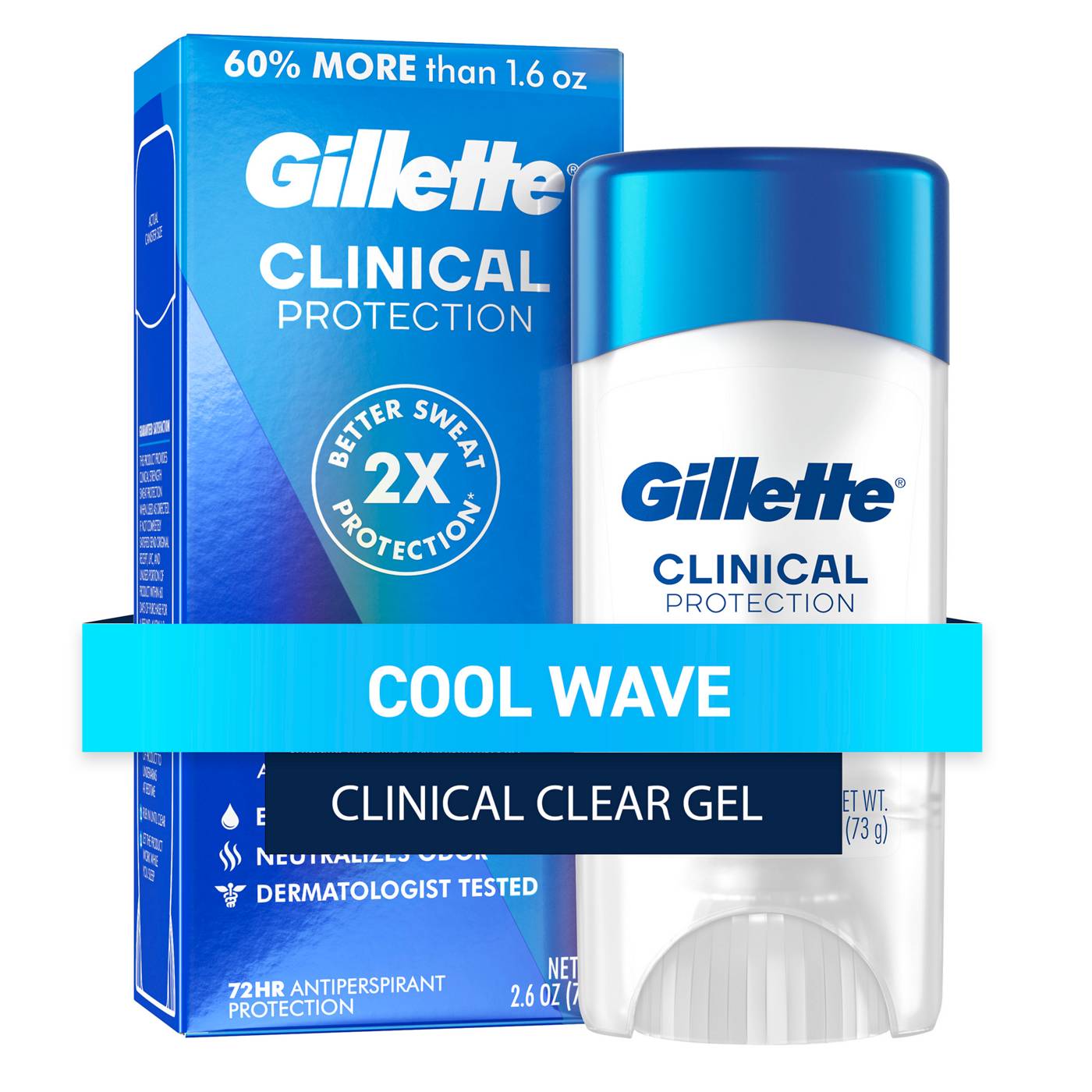 Gillette Clinical Protection Antiperspirant Deodorant Gel - Cool Wave ...