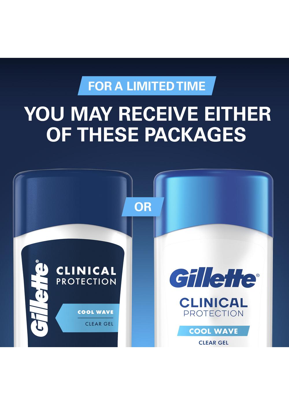 Gillette Clinical Protection Antiperspirant Deodorant Gel - Cool Wave ...