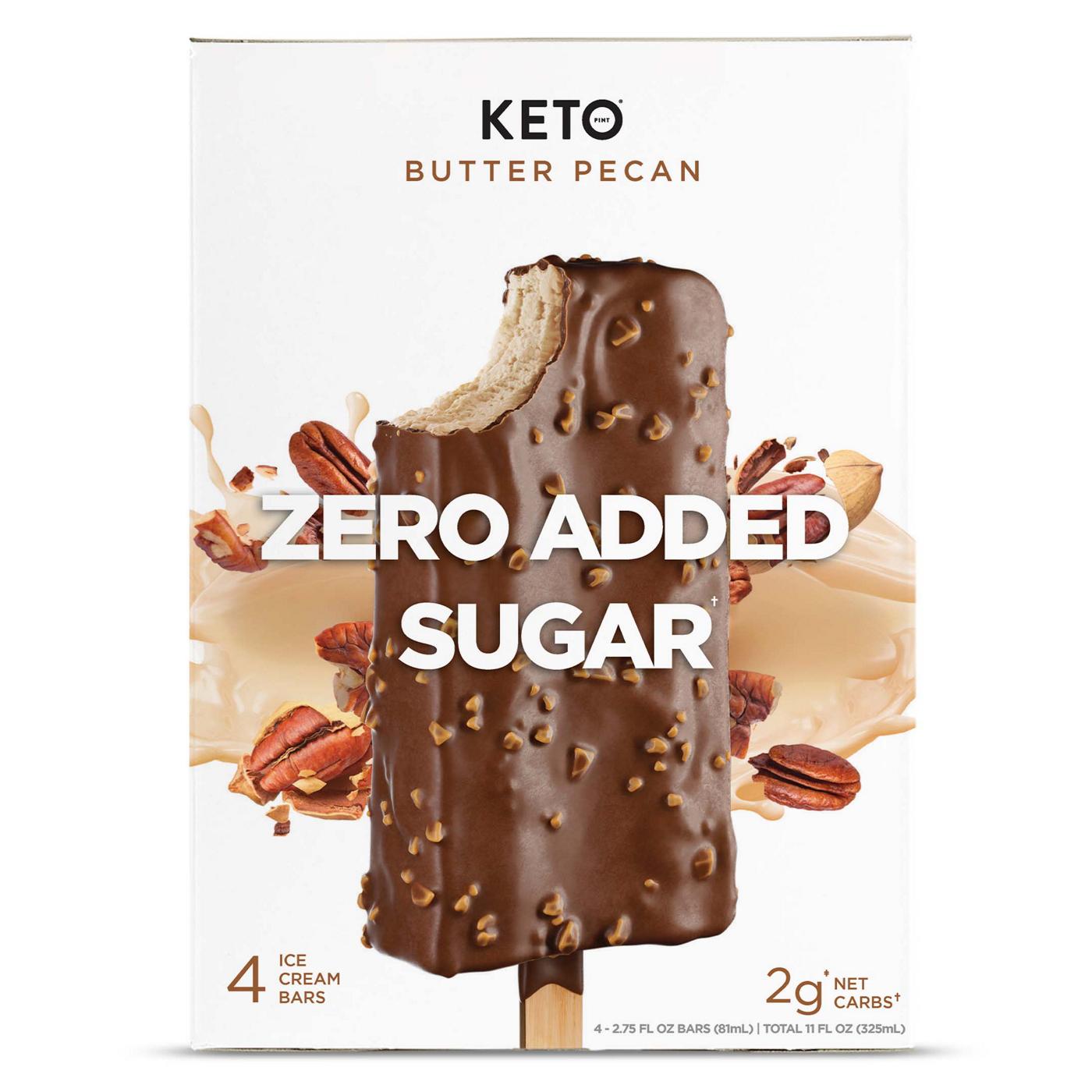 Keto Pint Zero Added Sugar Butter Pecan Ice Cream Bars - Shop Bars ...