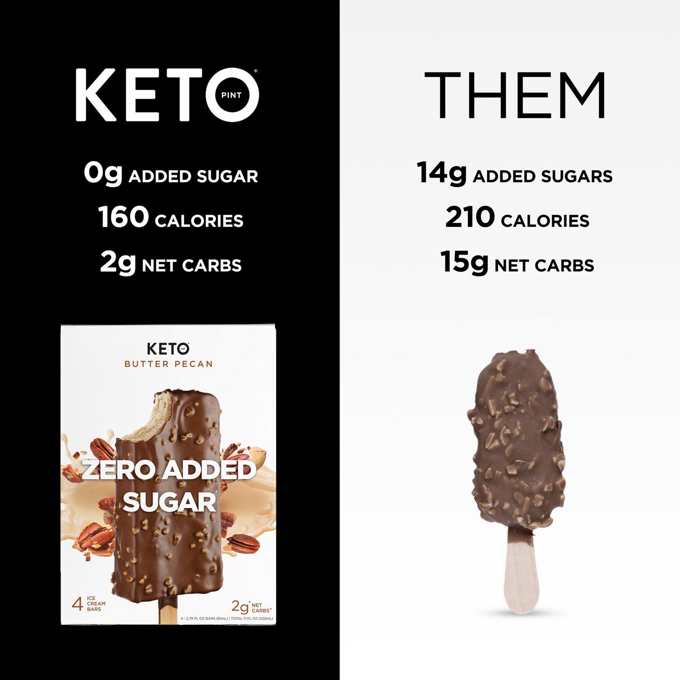Keto Pint Zero Added Sugar Butter Pecan Ice Cream Bars - Shop Bars ...