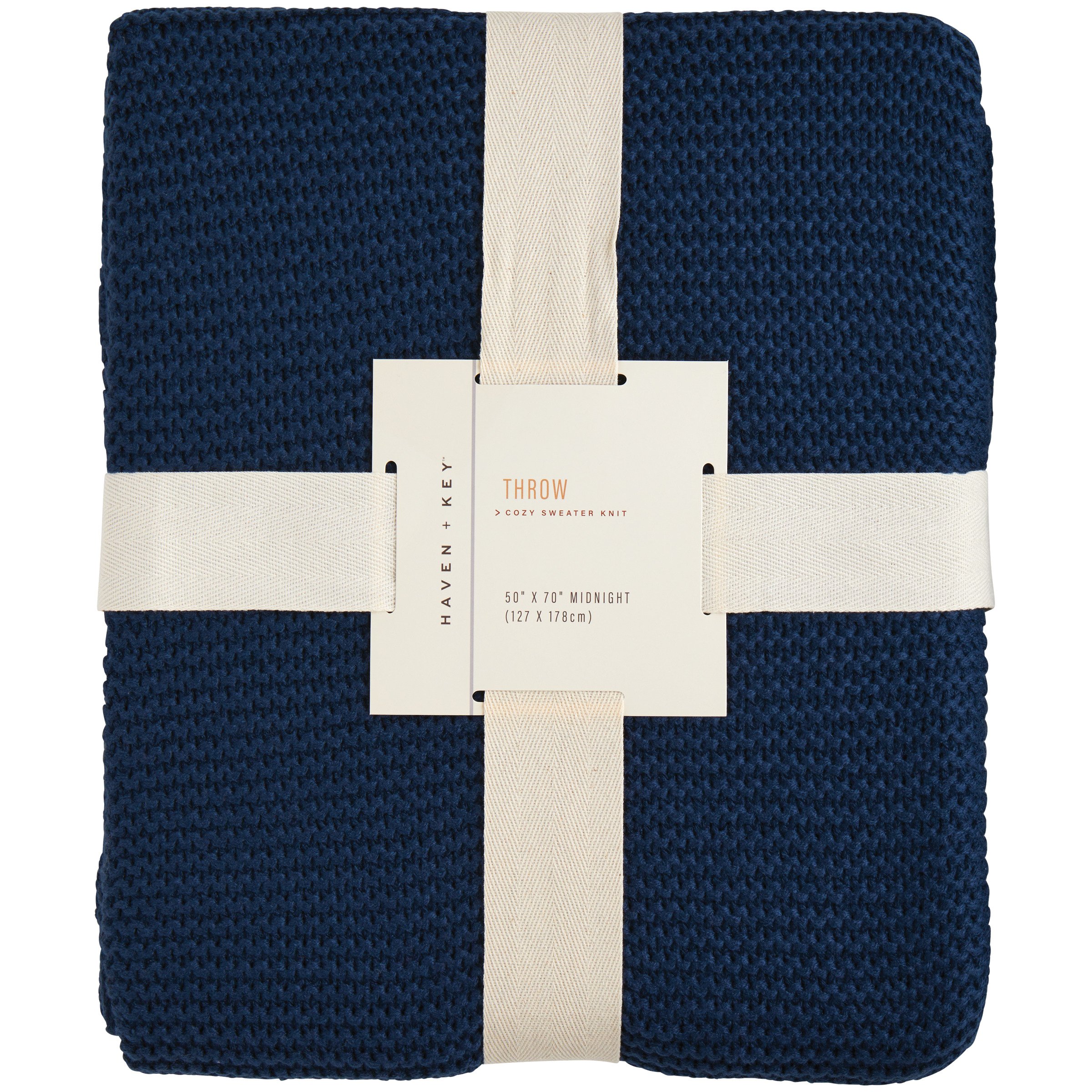 Haven + Key Sweater Knit Throw Blanket - Midnight - Shop Blankets ...