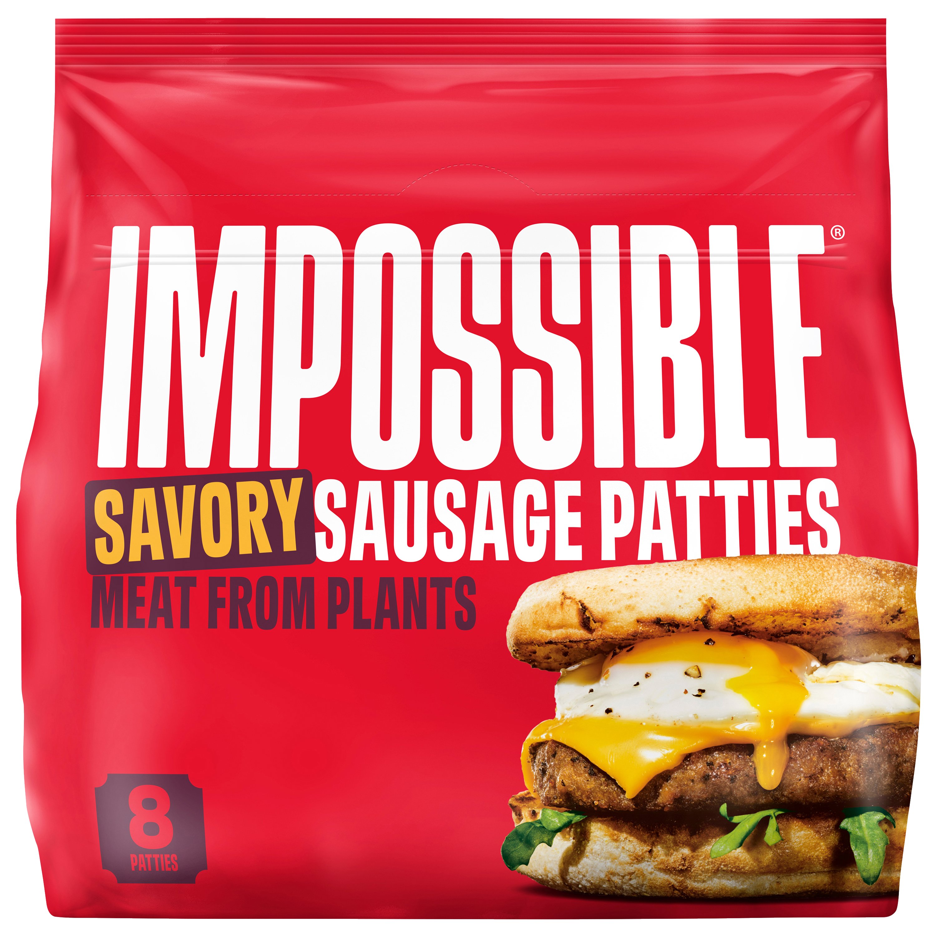 Impossible Savory Sausage Patties Meat from Plants, 8 ct - Shop Tofu ...