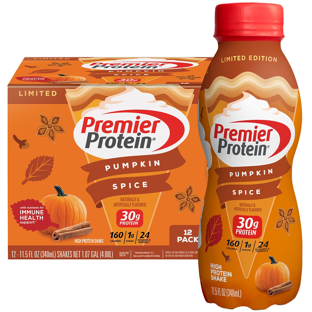 Premier Protein 30g Protein Shake 12 pk Bottles - Pumpkin Spice - Shop ...