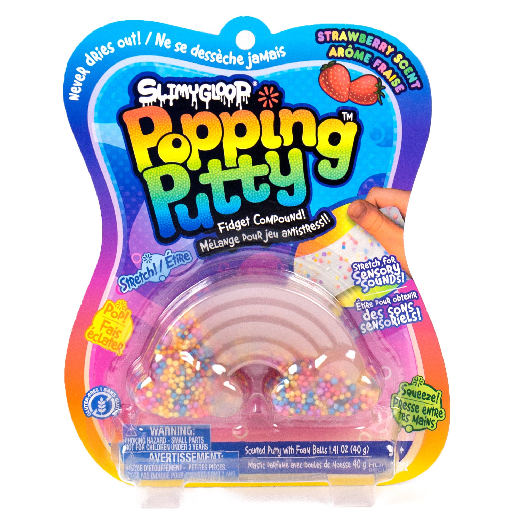 SlimyGloop Strawberry Scent Rainbow Popping Putty - Shop Slime at H-E-B
