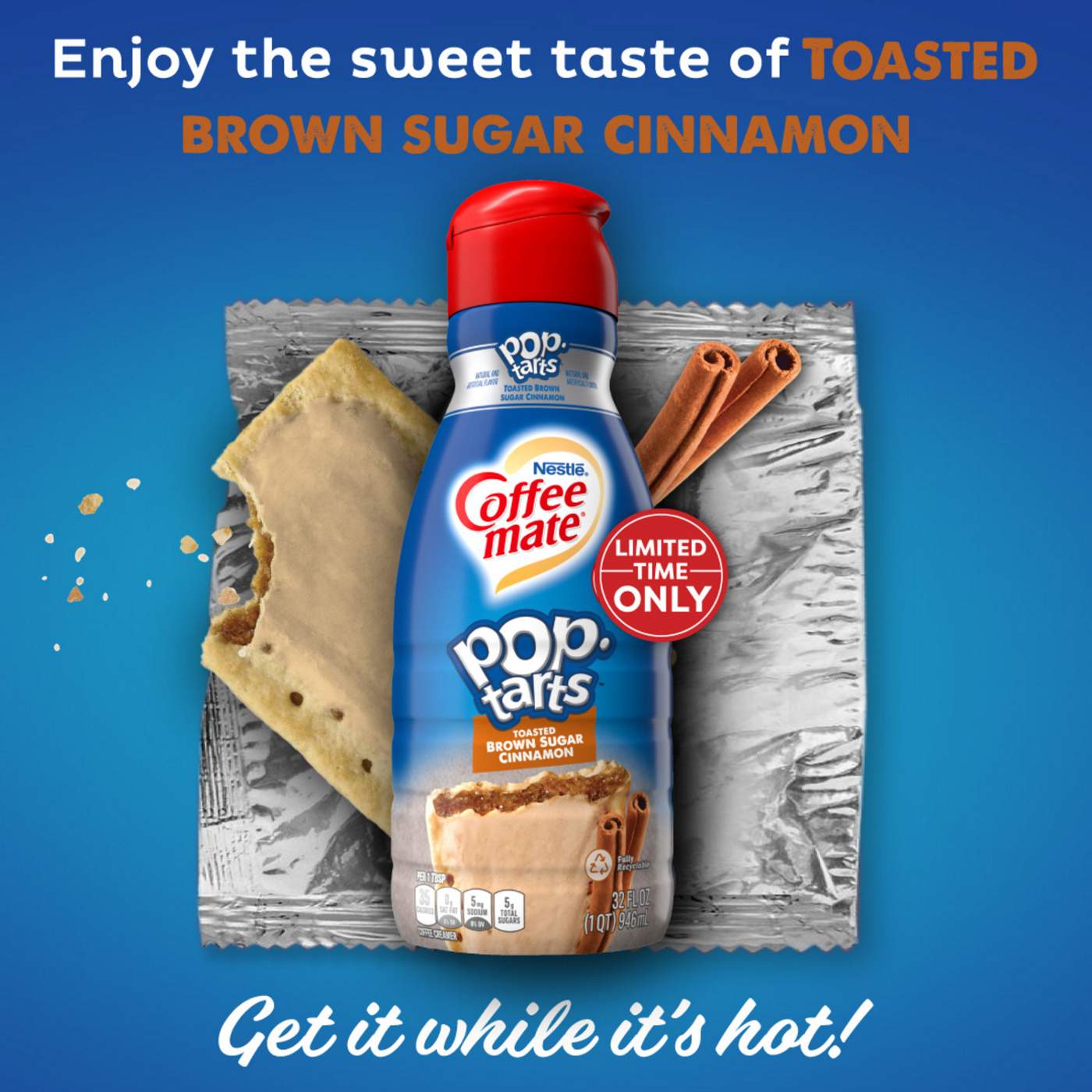 Nestle Coffee Mate Pop Tarts Brown Sugar Cinnamon Liquid Coffee Creamer ...