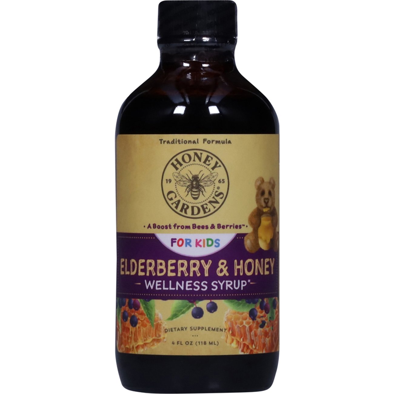 Honey Gardens Kids' Wellness Syrup - Elderberry & Honey - Shop Herbs ...