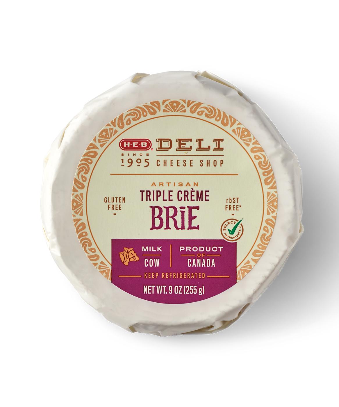 H-E-B Deli Artisan Triple Crème Brie Cheese Wheel - Shop Cheese at H-E-B