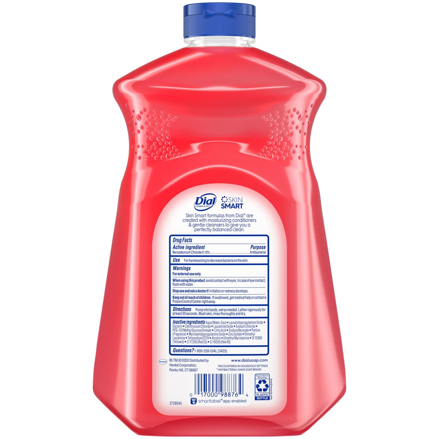 Dial Complete Antibacterial Liquid Hand Soap Refill Pomegranate ...