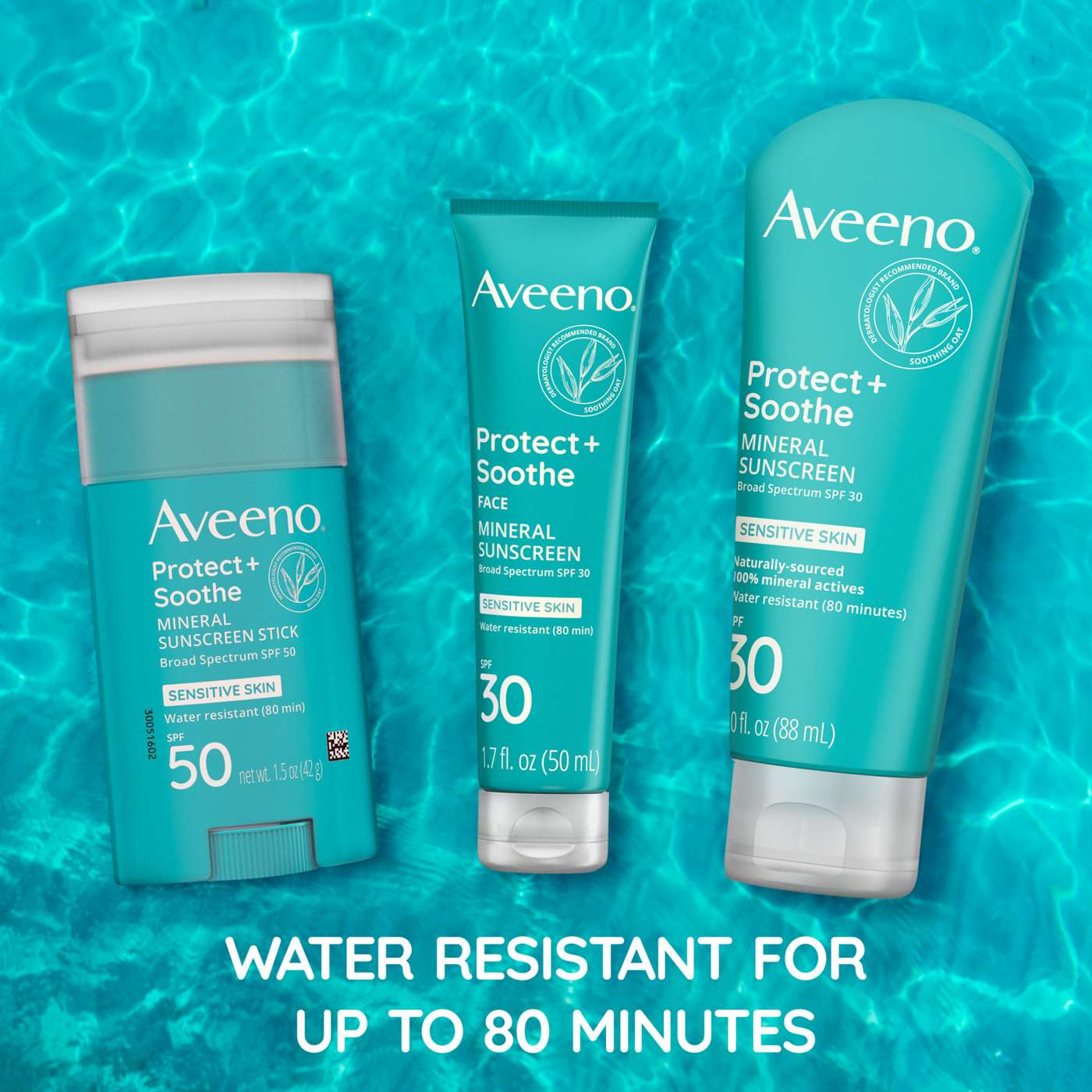 Aveeno Protect + Soothe Mineral Sunscreen Broad Spectrum SPF 30 - Shop ...