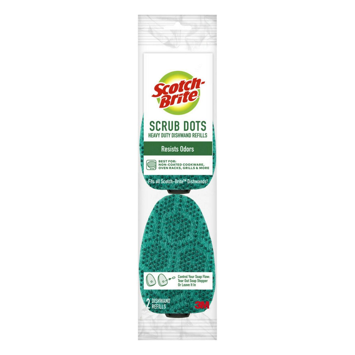 Scotch-Brite Scrub Dots Heavy Duty Dishwand Refills - Shop Sponges ...