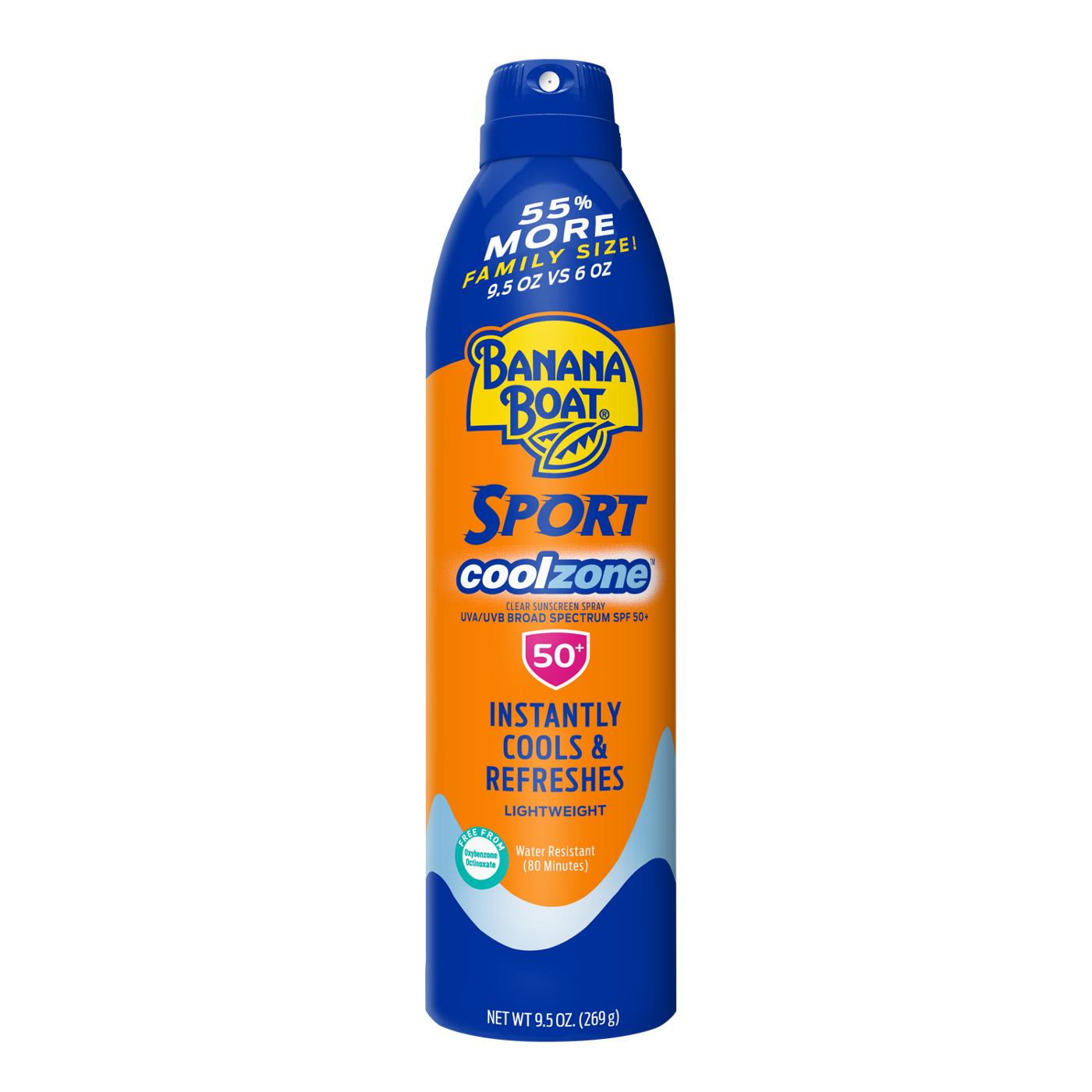 Banana Boat Sport Coolzone Clear Sunscreen Spray - SPF 50 - Shop ...