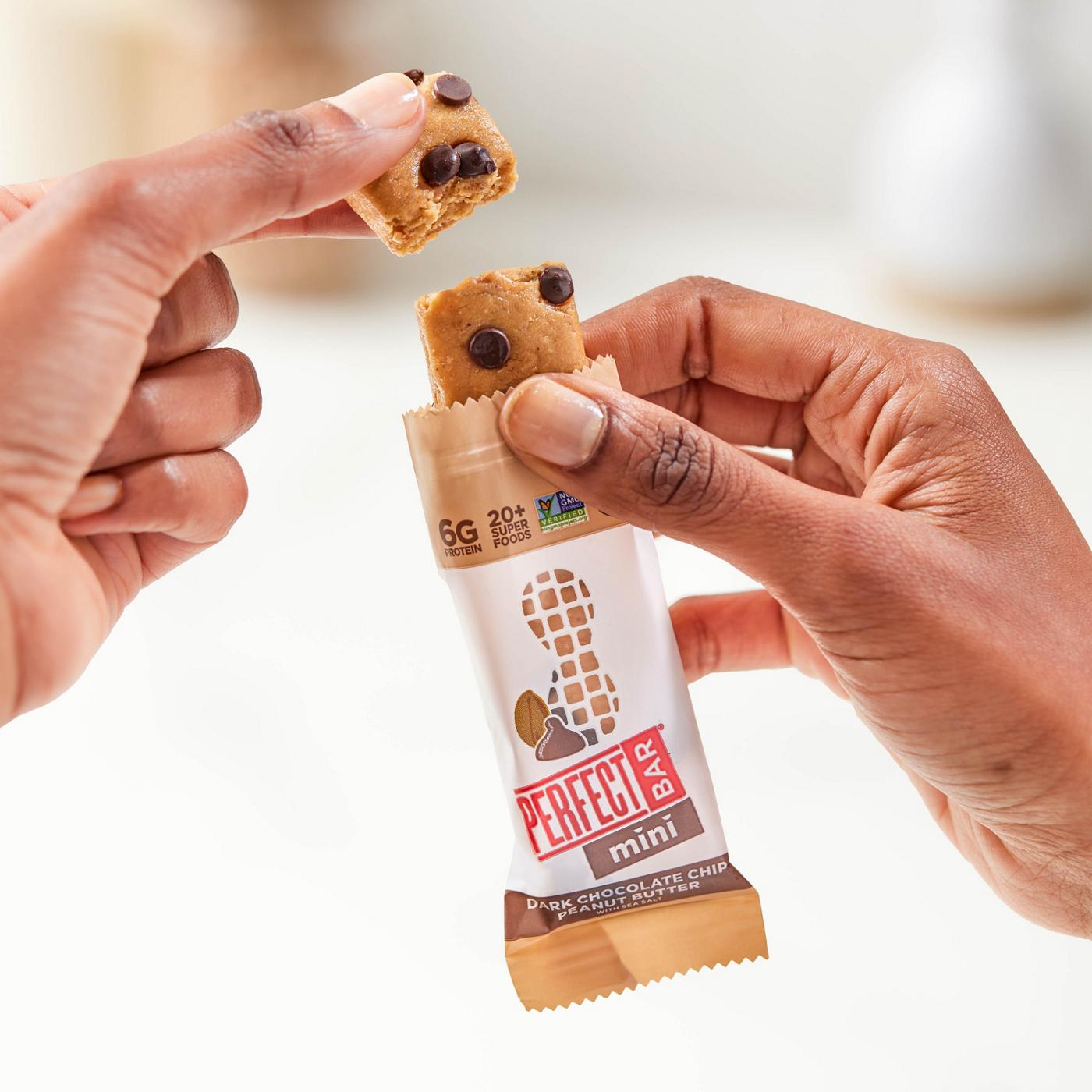 Perfect Bar Snack Size 6g Protein Bars - Dark Chocolate Chip Peanut ...