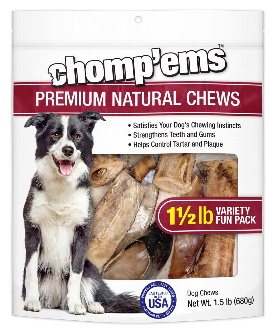 Chomp'ems Premium Natural Chews Variety Pack Dog Chews - Shop Bones ...