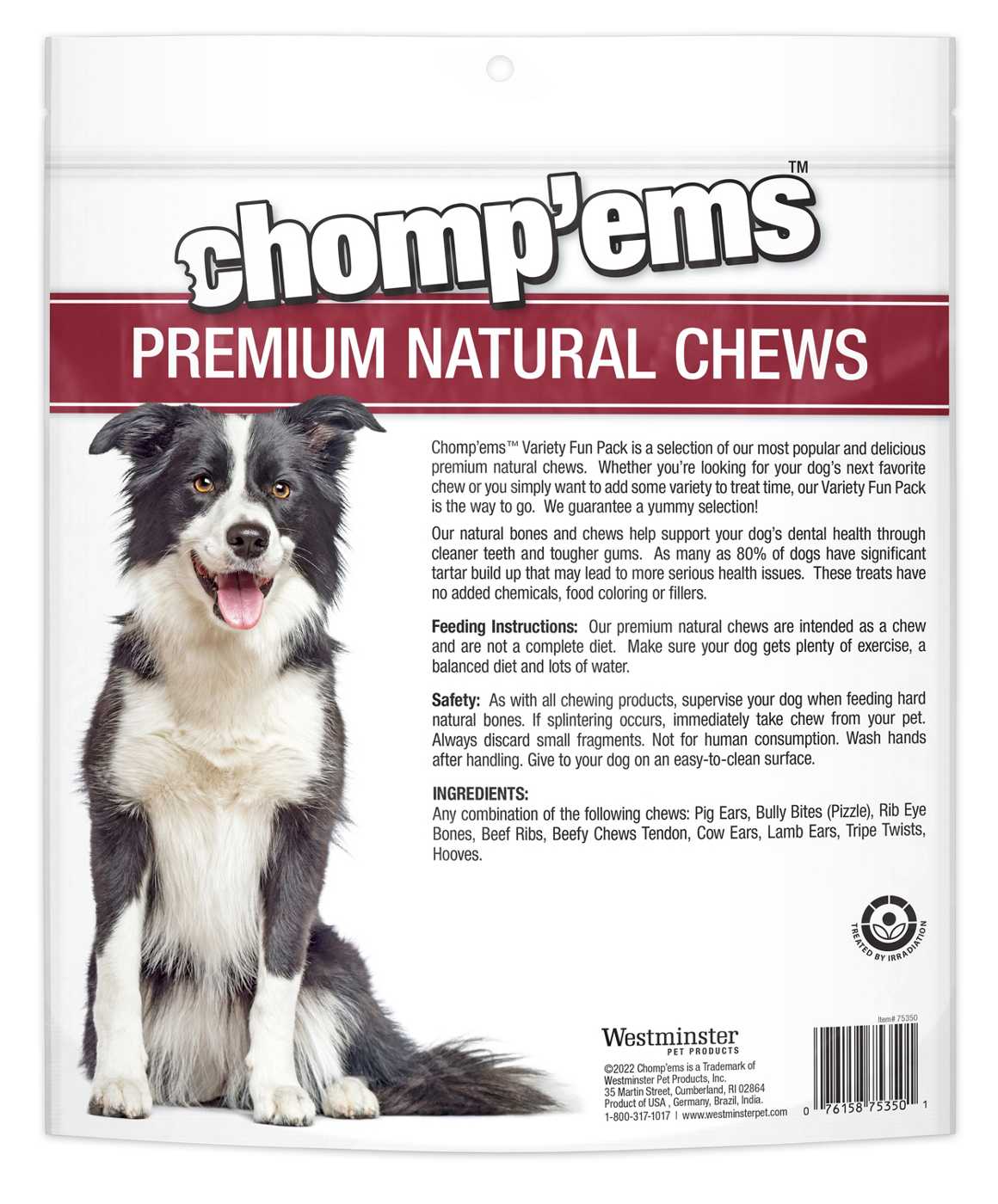 Chomp'ems Premium Natural Chews Variety Pack Dog Chews - Shop Bones ...