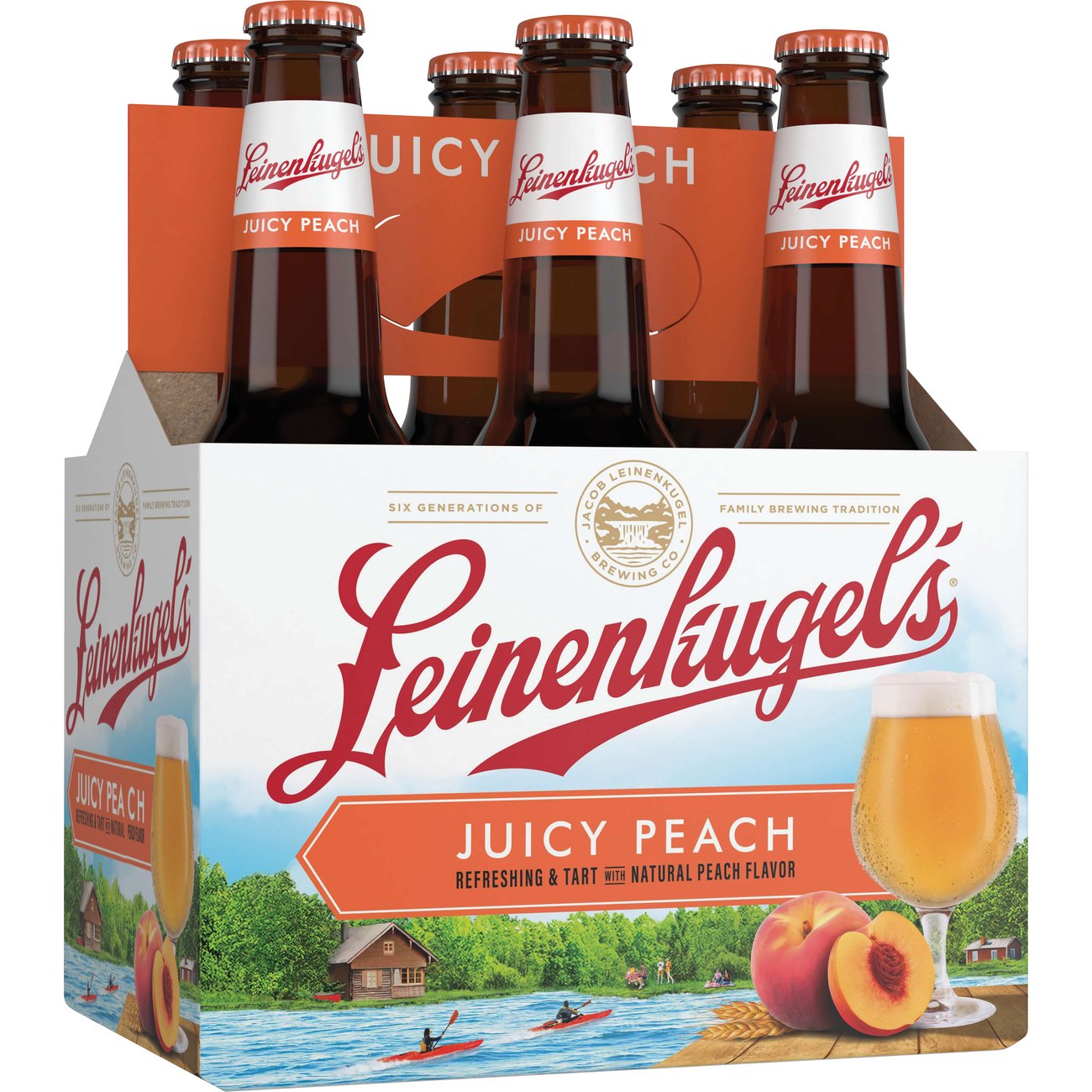 Leinenkugels Juicy Peach Beer 6 pk Bottles - Shop Beer at H-E-B