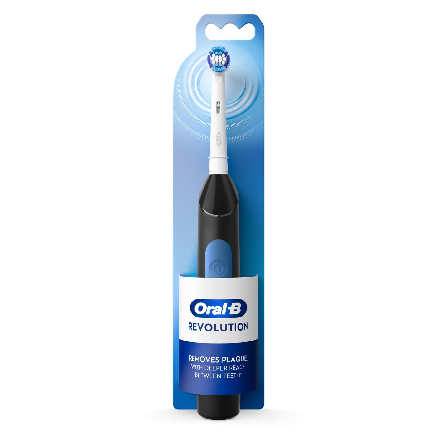 Oral-B Revolution Battery Toothbrush with Brush Head - Black - Shop ...