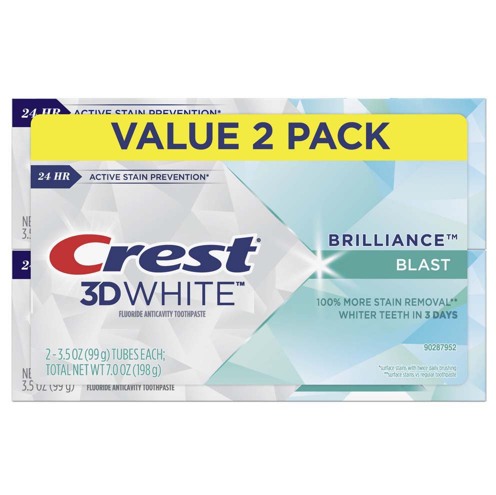 Crest 3D White Brilliance Toothpaste - Blast, 2 Pk - Shop Toothpaste at ...
