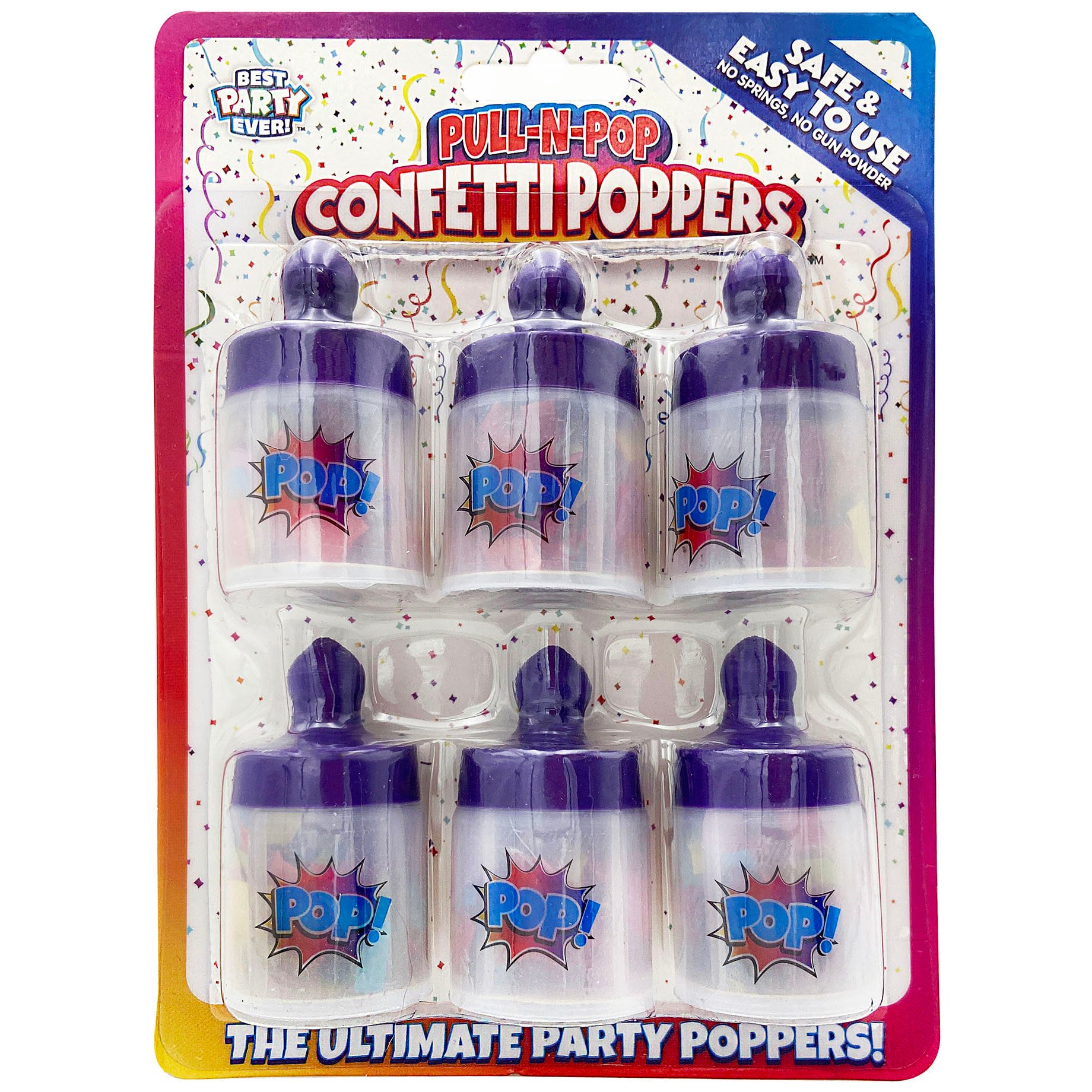Best Party Ever Pull-N-Pop Confetti Poppers - Shop Favors at H-E-B