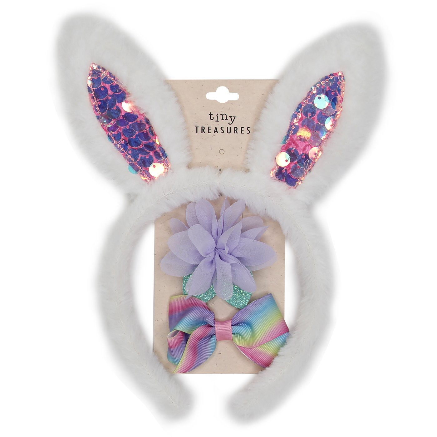 Tiny Treasures Bunny Ears Headband With 2 Piece Clips - Shop Hair ...
