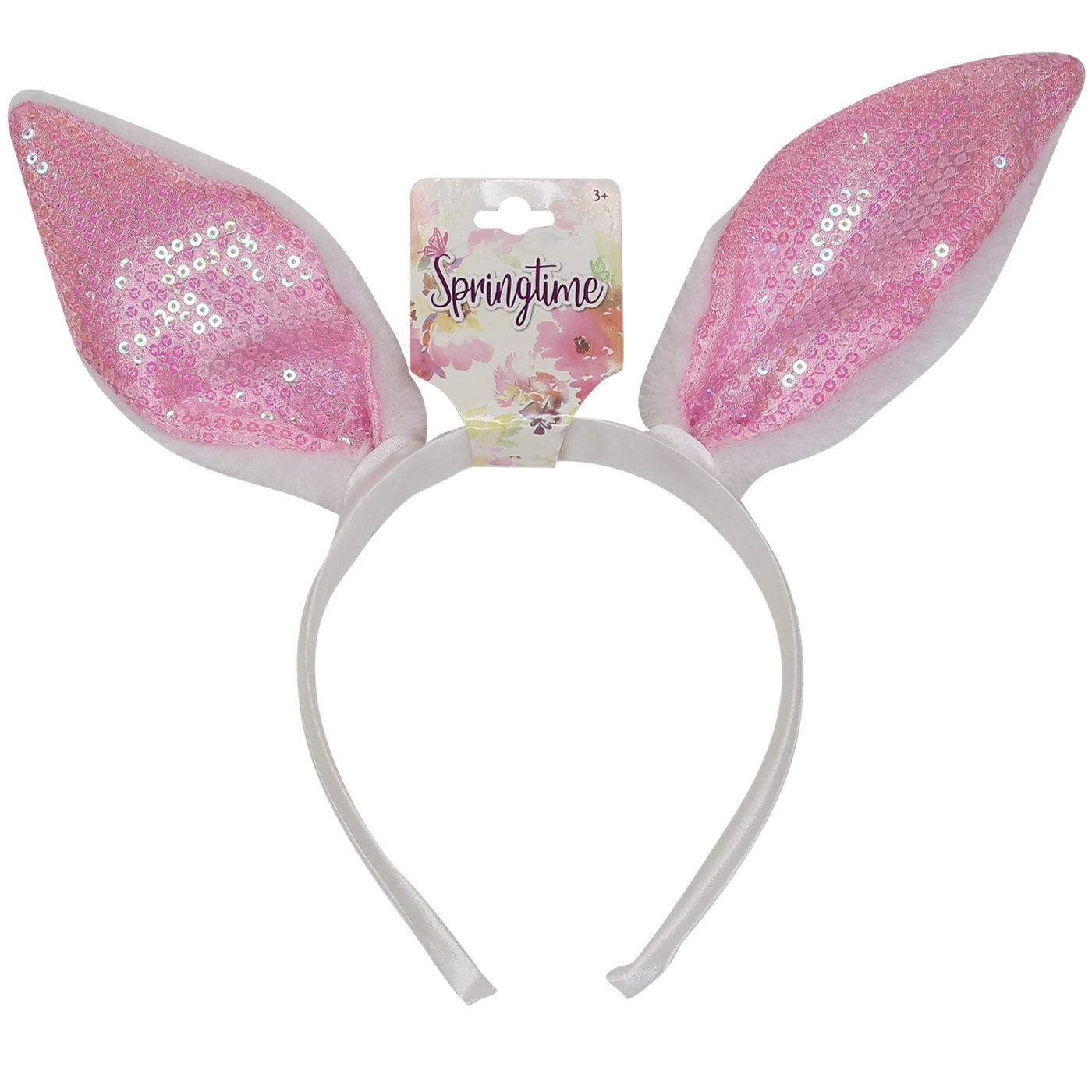 Springtime Pink Sequins Bunny Ears Headband - Shop Hair Accessories at ...