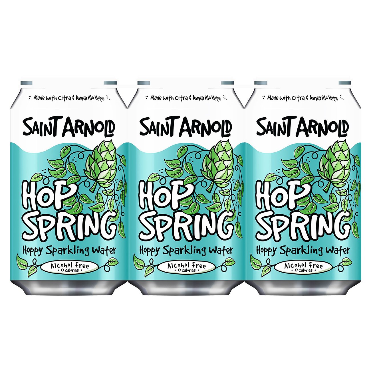 Saint Arnold Non-Alcoholic Hop Spring Hoppy Sparkling Water 6 pk Cans ...