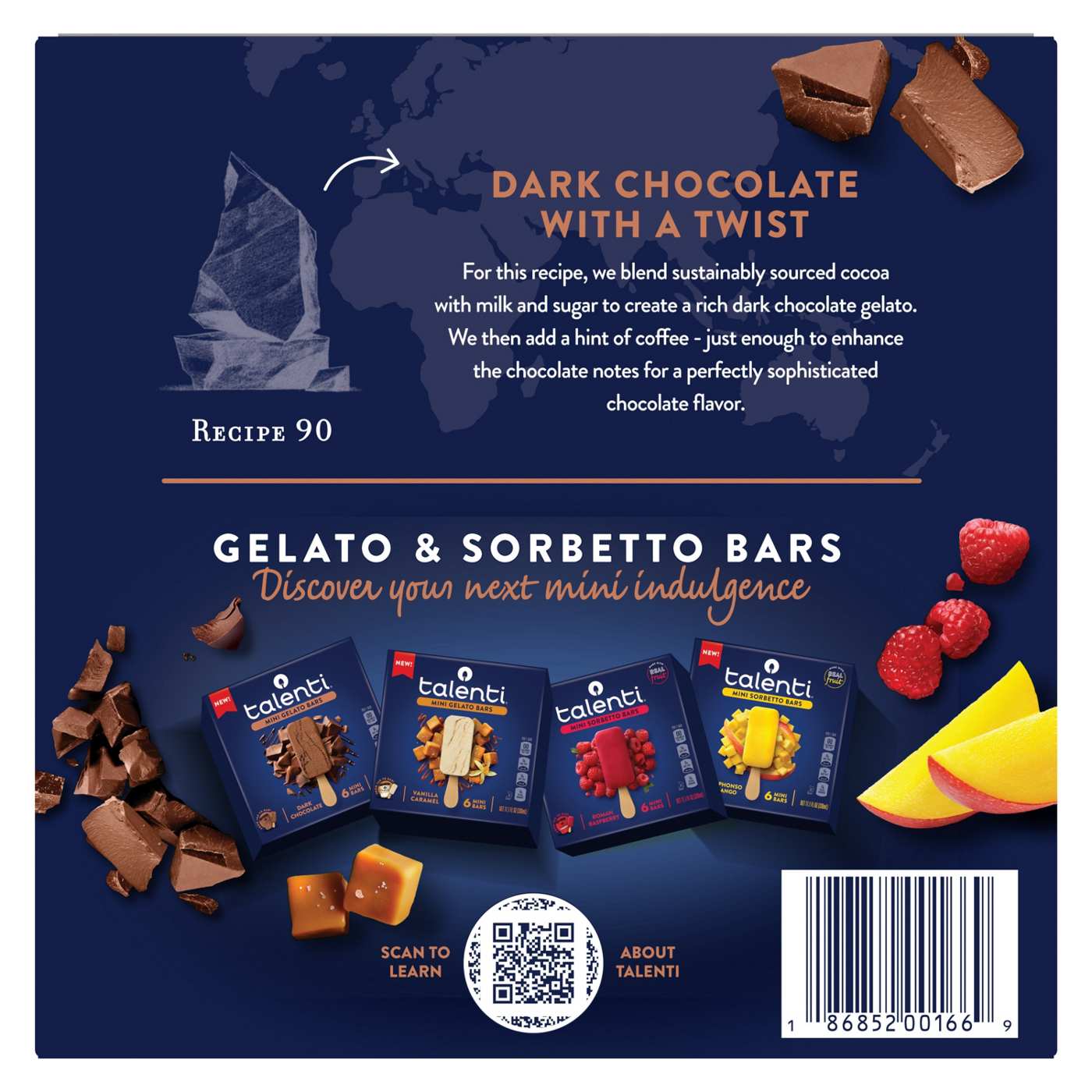 Talenti Dark Chocolate Mini Gelato Bars - Shop Bars & pops at H-E-B