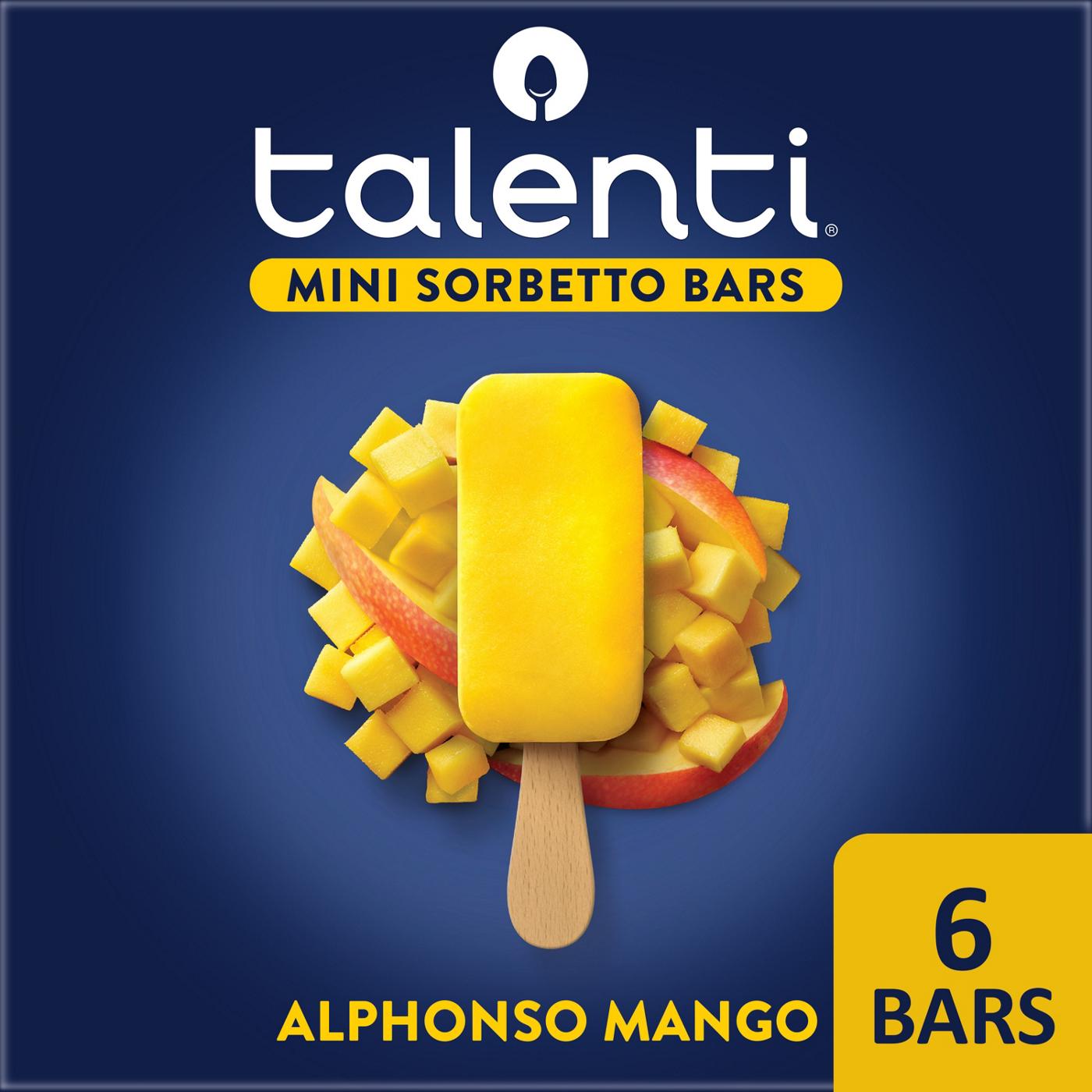 Talenti Alphonso Mango Mini Sorbetto Bars - Shop Bars & pops at H-E-B