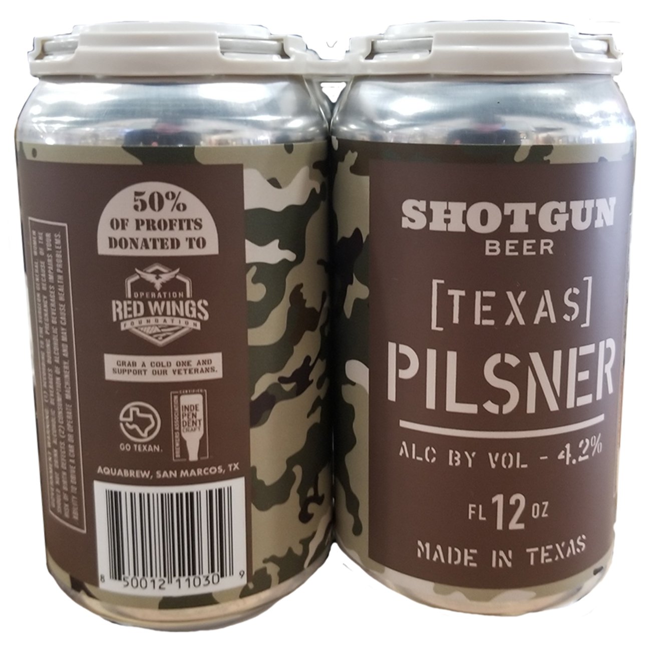 Aquabrew Shotgun Texas Pilsner Craft Beer 6 pk Cans - Shop Beer at H-E-B