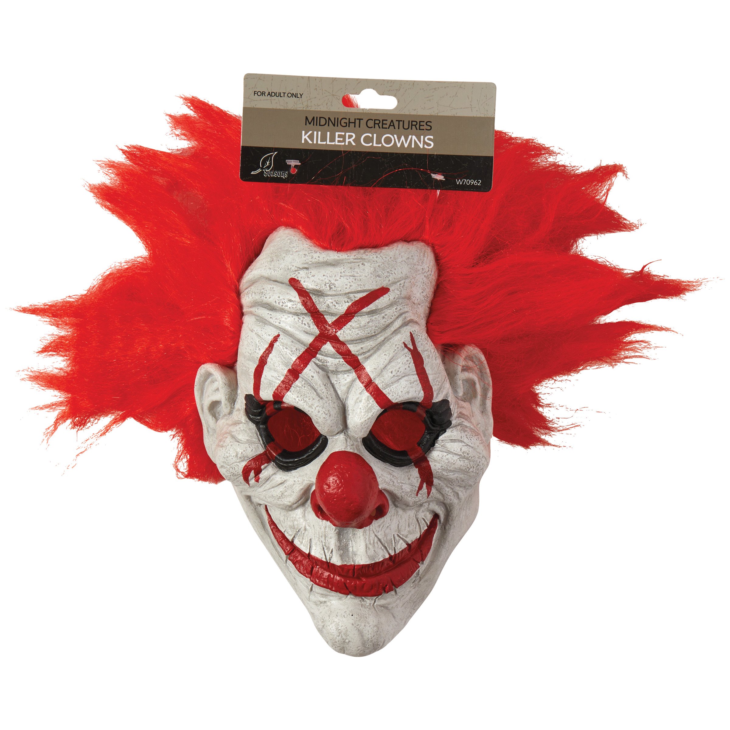Seasons Midnight Creatures Killer Clown Halloween Mask - Shop Dress up ...