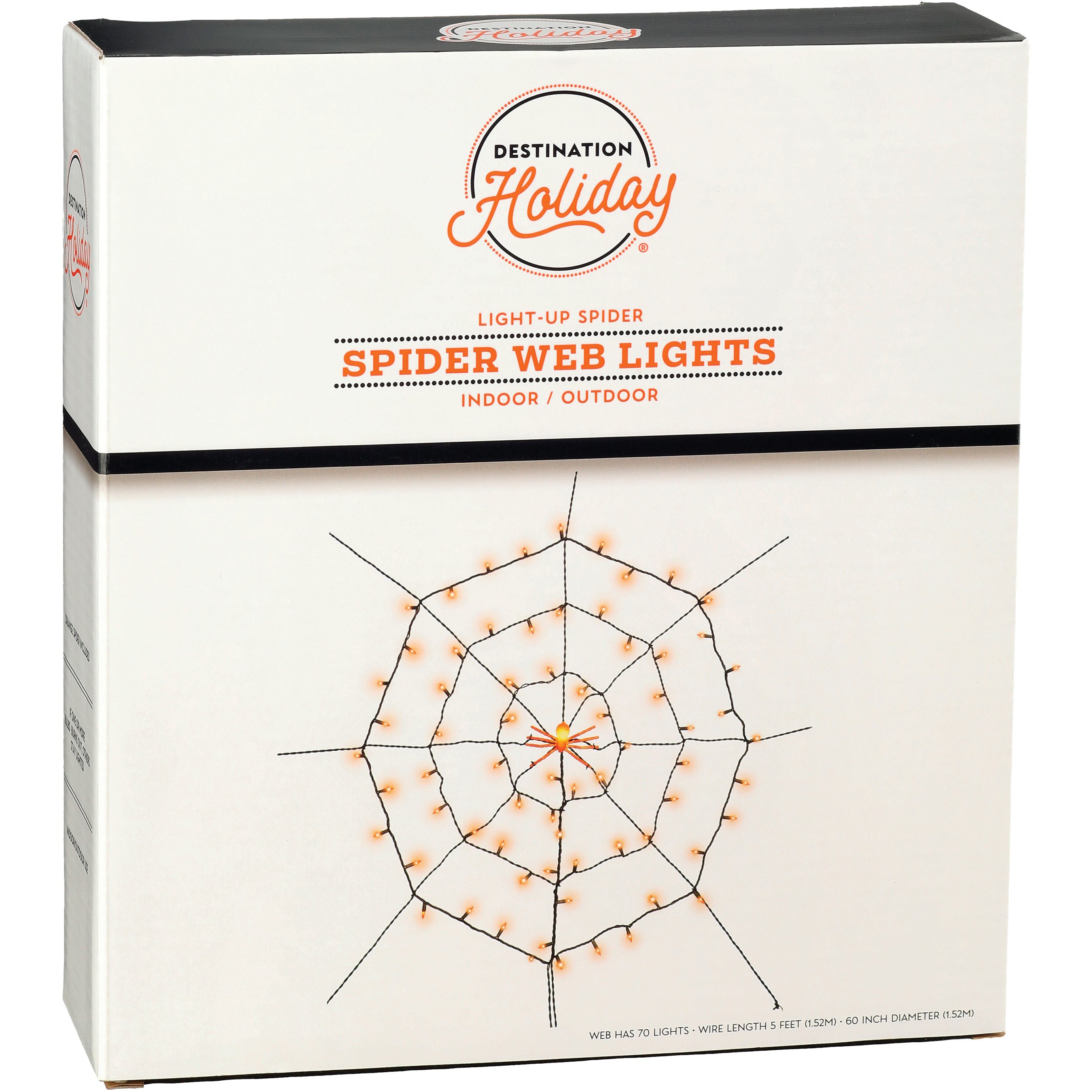 Destination Holiday Spider Web Lights with Light Up Spider - Shop ...