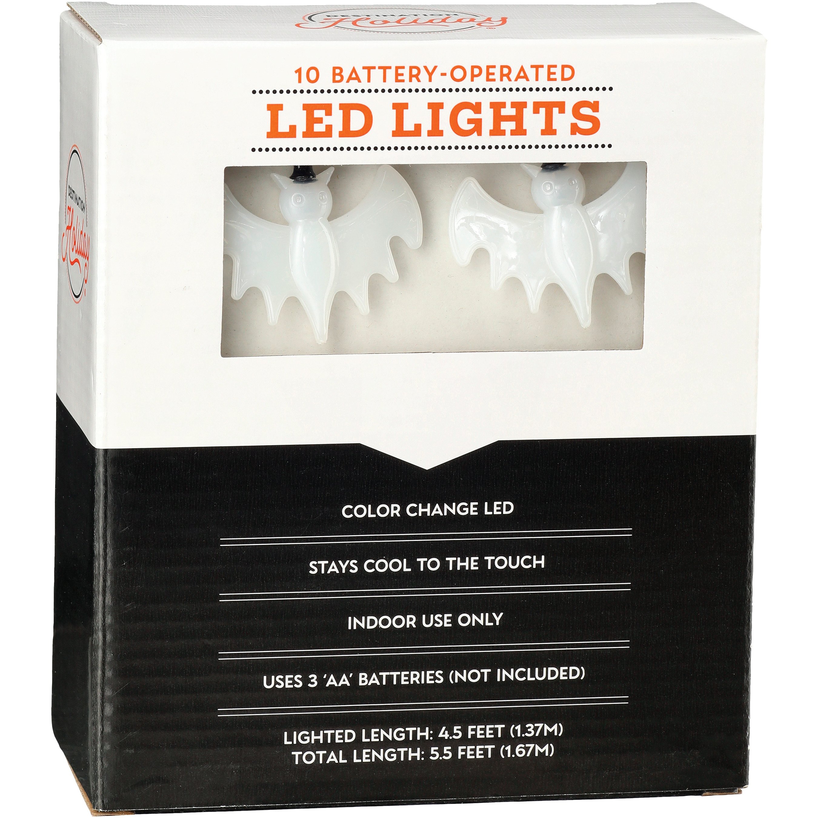 Destination Holiday Color Changing Flying Bats Halloween LED String ...