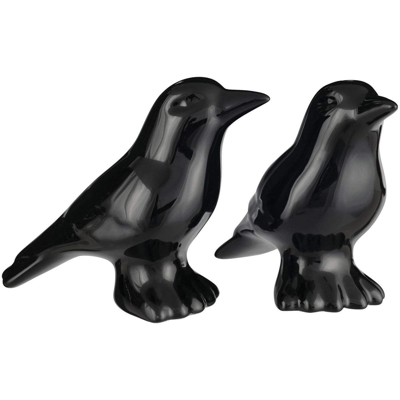 Destination Holiday Black Crows Ceramic Halloween Salt & Pepper Shaker ...