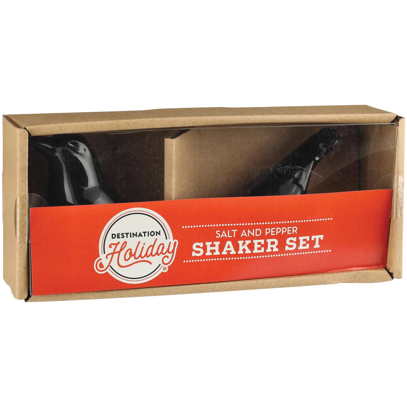 Destination Holiday Black Crows Ceramic Halloween Salt & Pepper Shaker ...