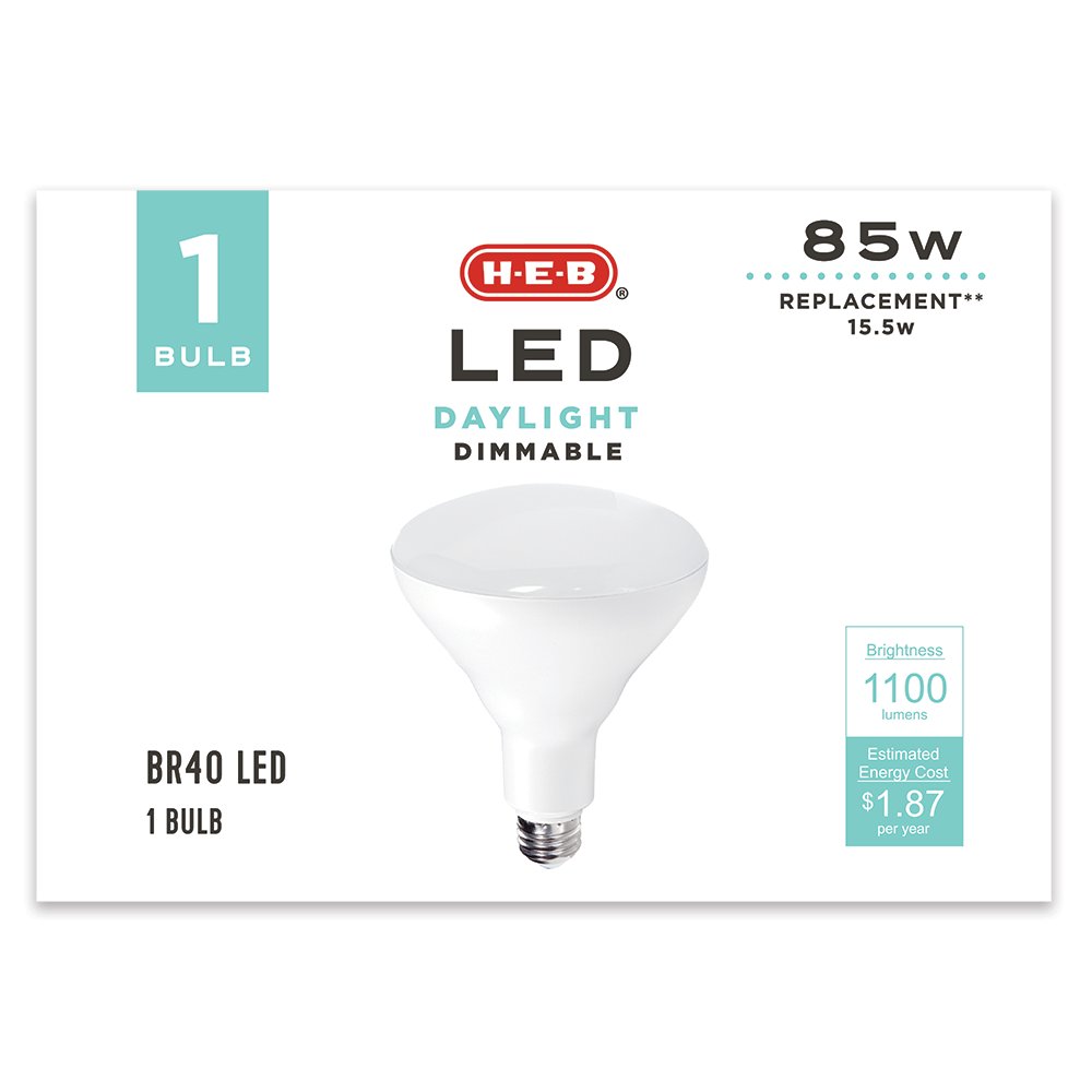 H-E-B BR40 85-Watt LED Light Bulb - Daylight - Shop Light bulbs at H-E-B
