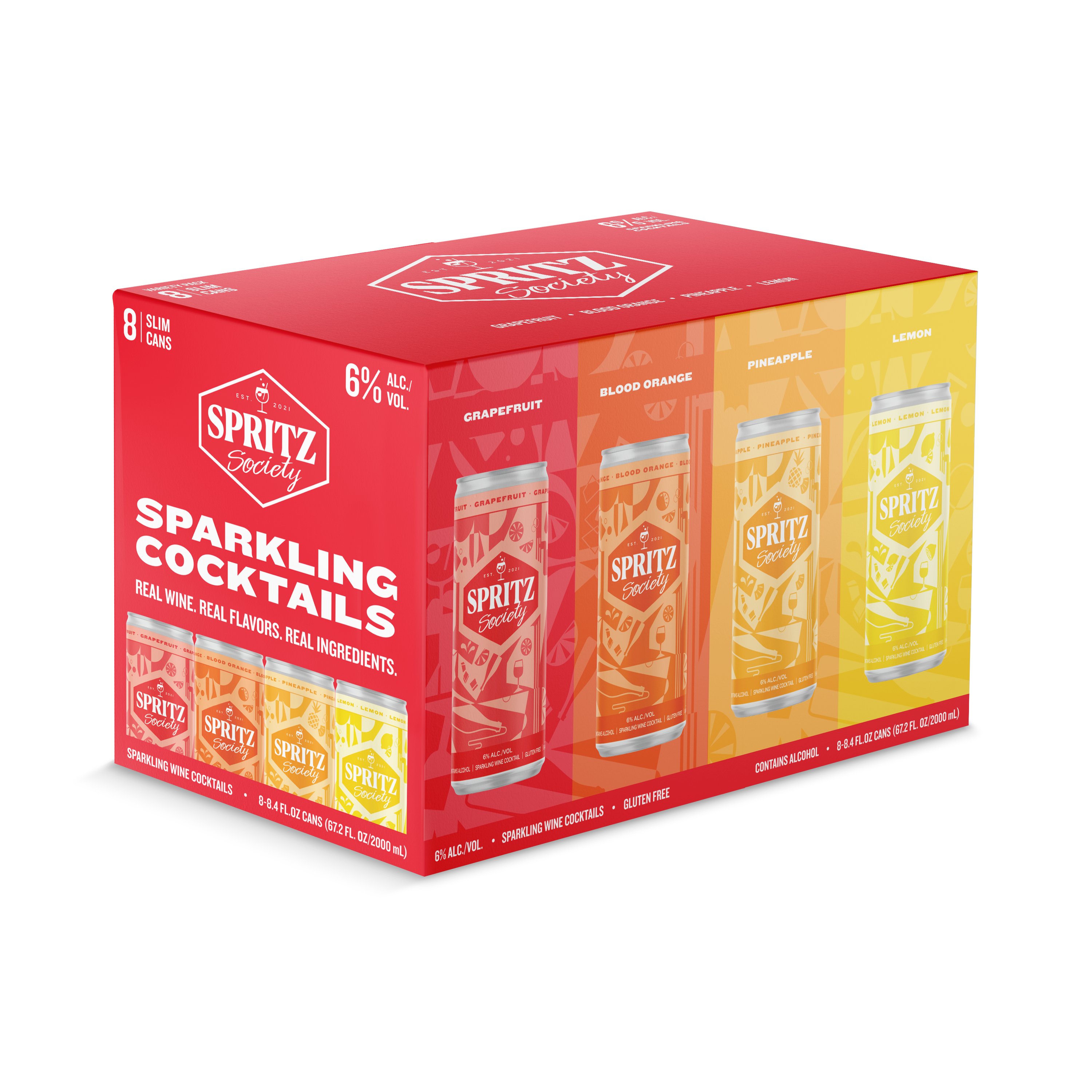 Spritz Society Sparkling Cocktails Variety 6 pk Cans - Shop Malt ...
